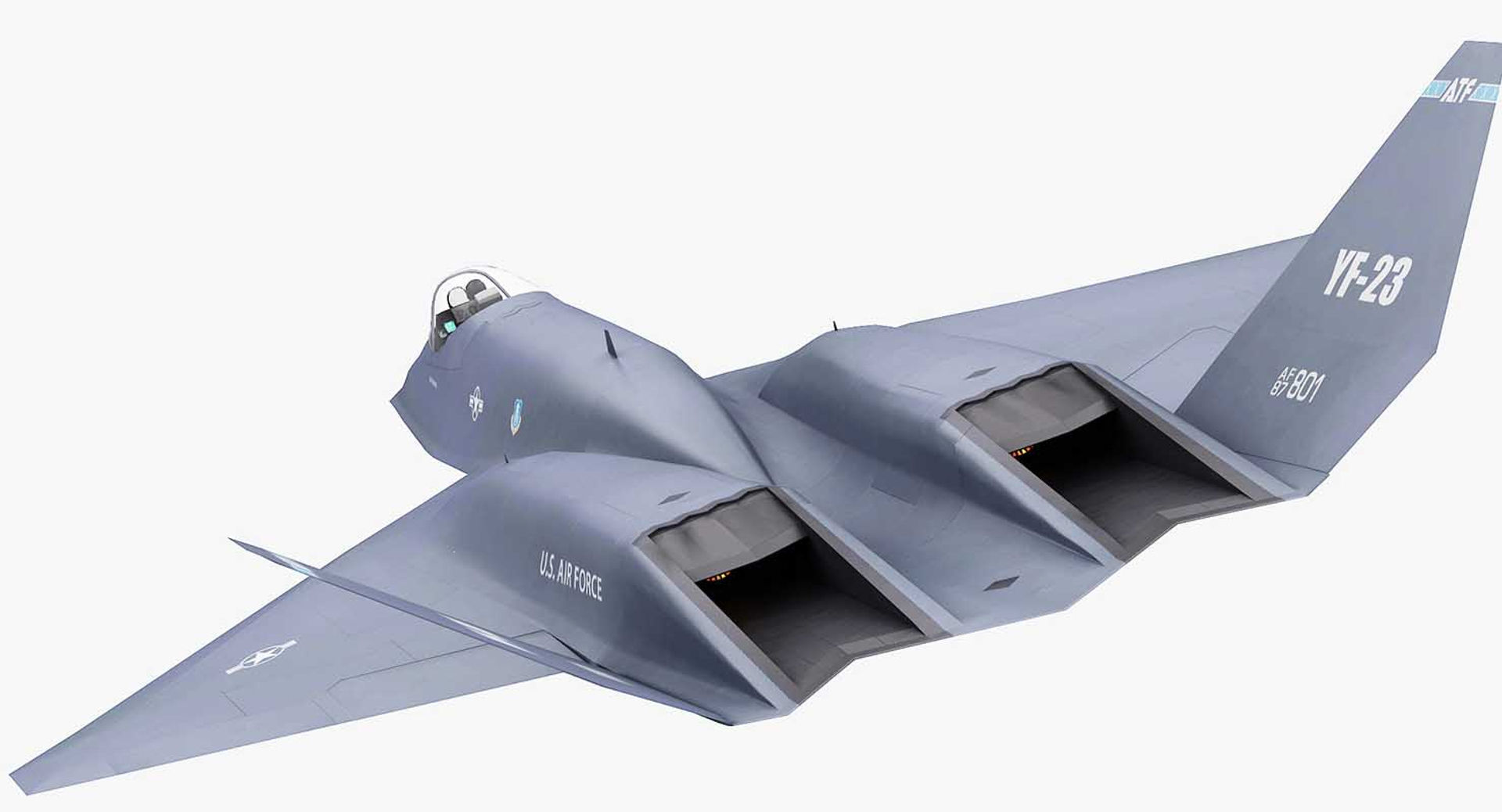 Northrop YF-23 Black Widow II 3D model animated rigged | CGTrader