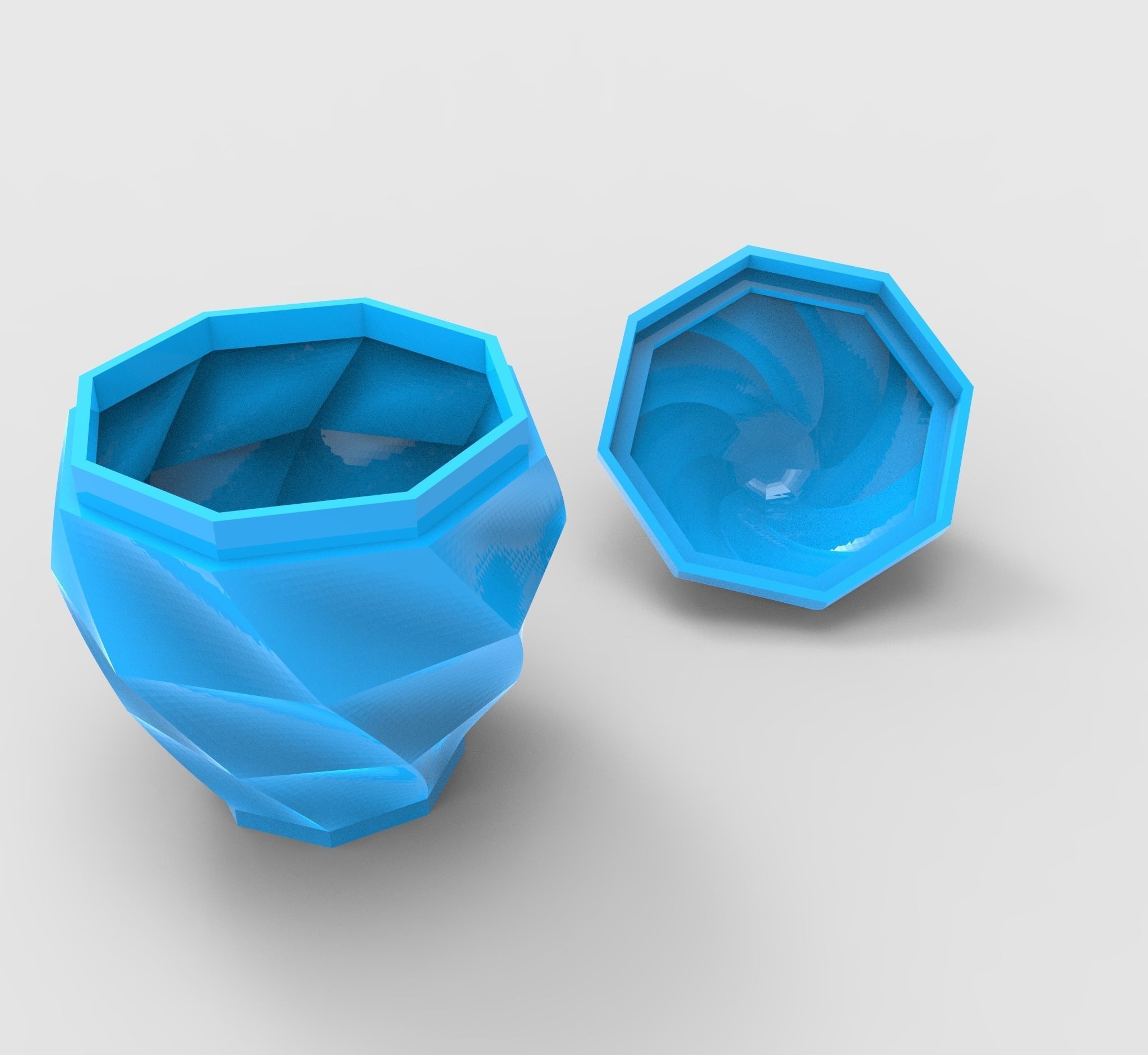 Twist Box with a Lid 3D model 3D printable | CGTrader