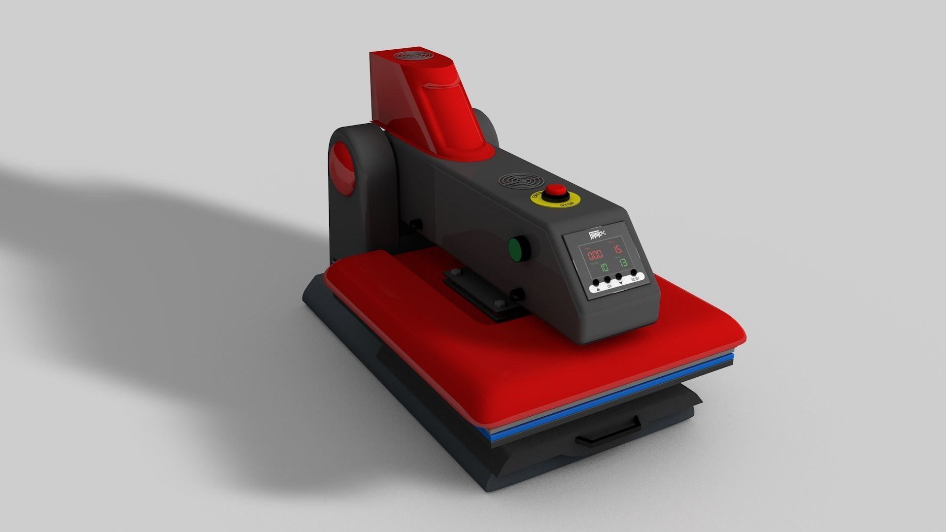 Automatic Flatbed Heat Press Machine free 3D model rigged | CGTrader