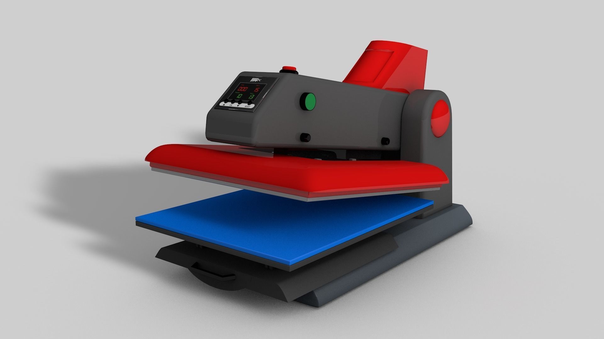 Automatic Flatbed Heat Press Machine free 3D model rigged | CGTrader