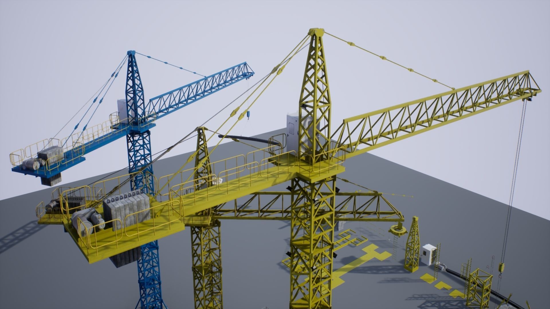 3D model Modular Tower Crane VR / AR / low-poly | CGTrader
