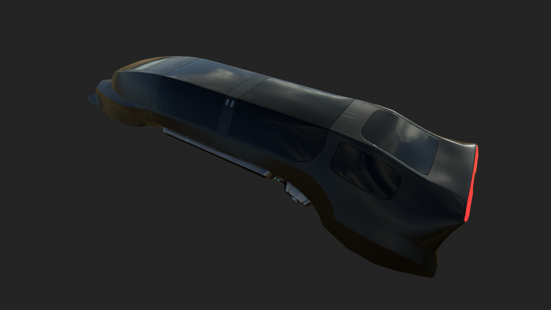 3D model Futuristic limousine transportation vehicle VR / AR / low-poly ...