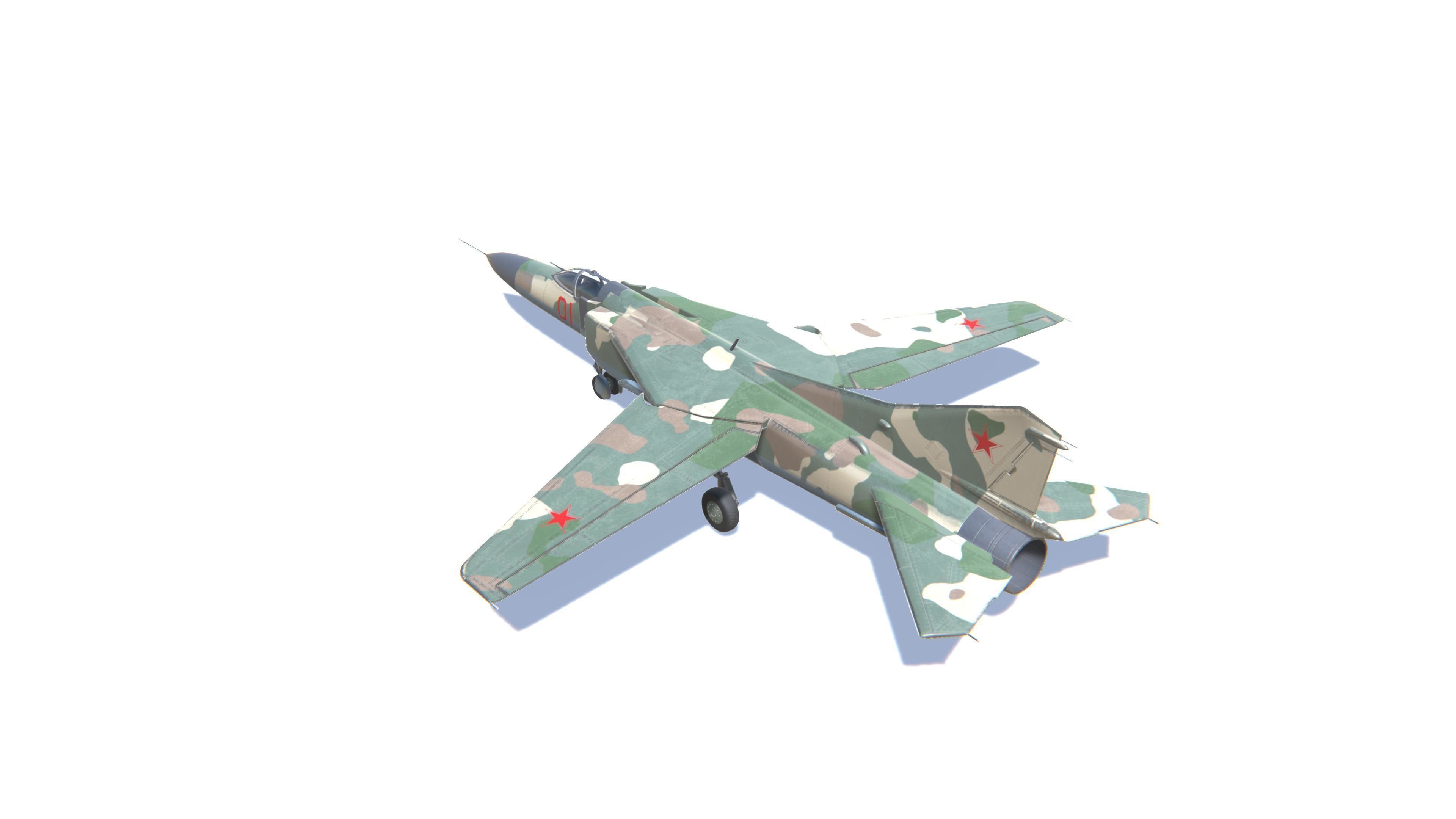 3D model MIG-23 Flogger Jet Fighter Aircraft VR / AR / low-poly | CGTrader