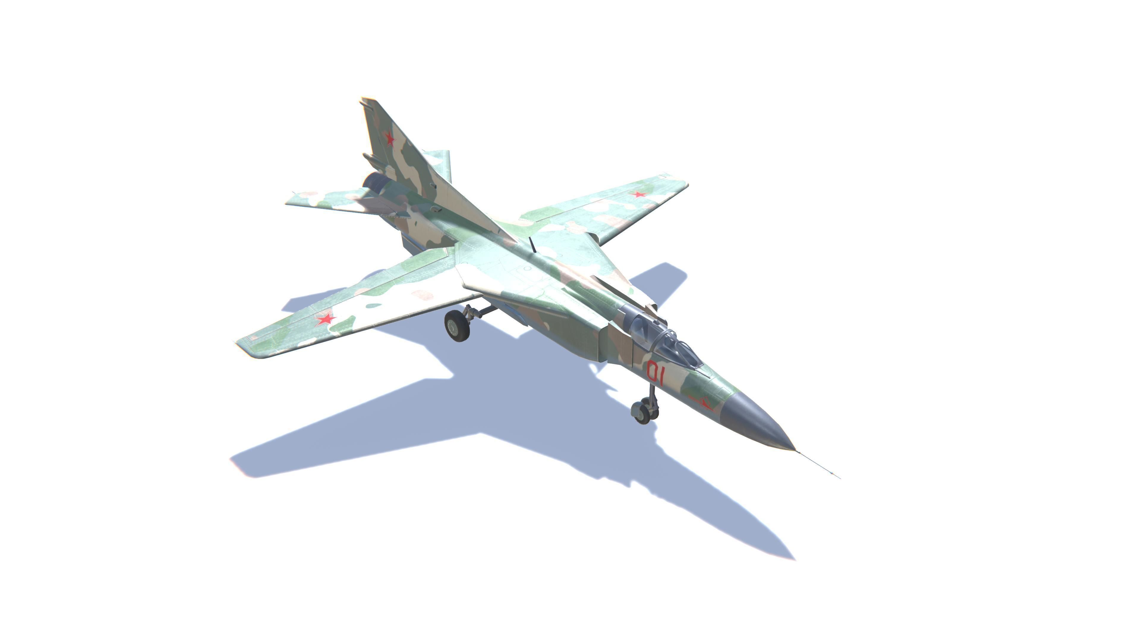 3D model MIG-23 Flogger Jet Fighter Aircraft VR / AR / low-poly | CGTrader