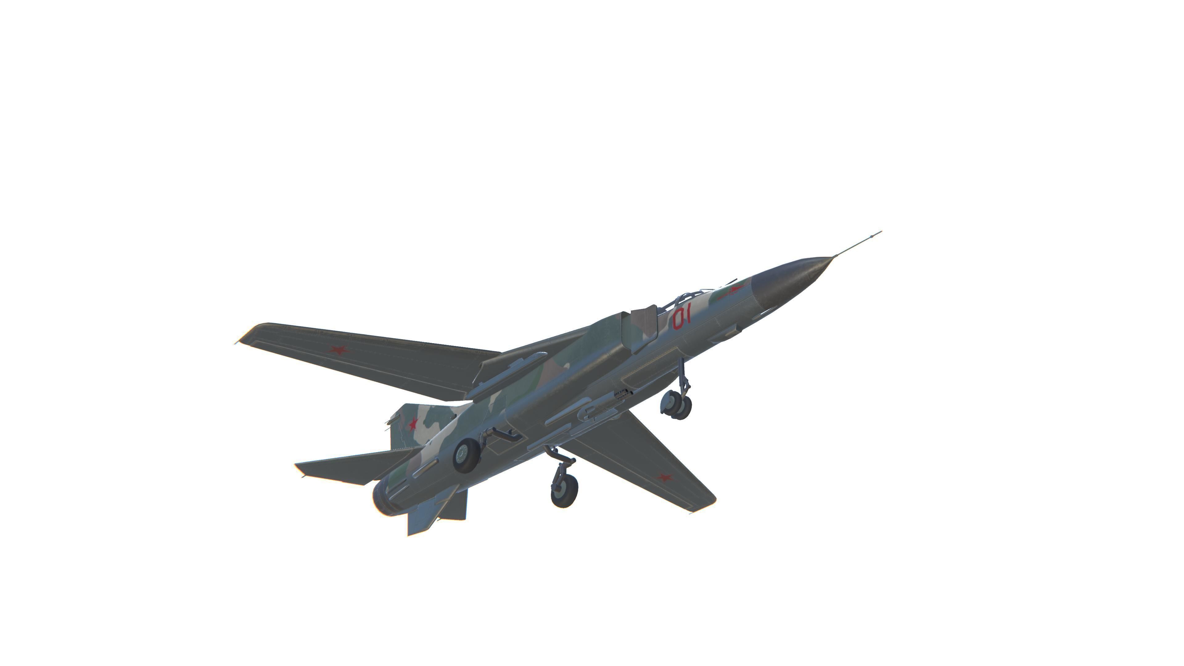 3D model MIG-23 Flogger Jet Fighter Aircraft VR / AR / low-poly | CGTrader