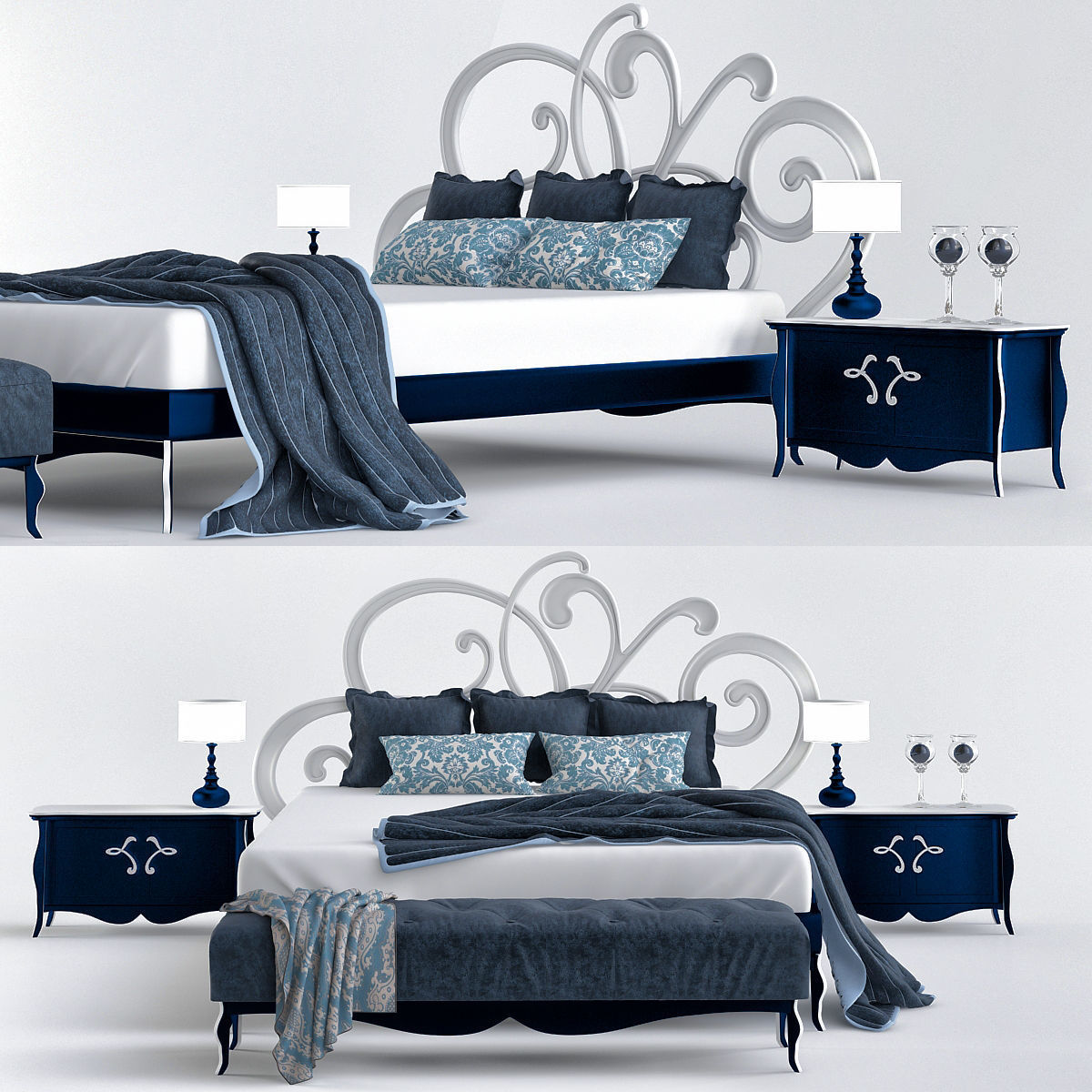 Camere Da Letto Viola 3D model | CGTrader
