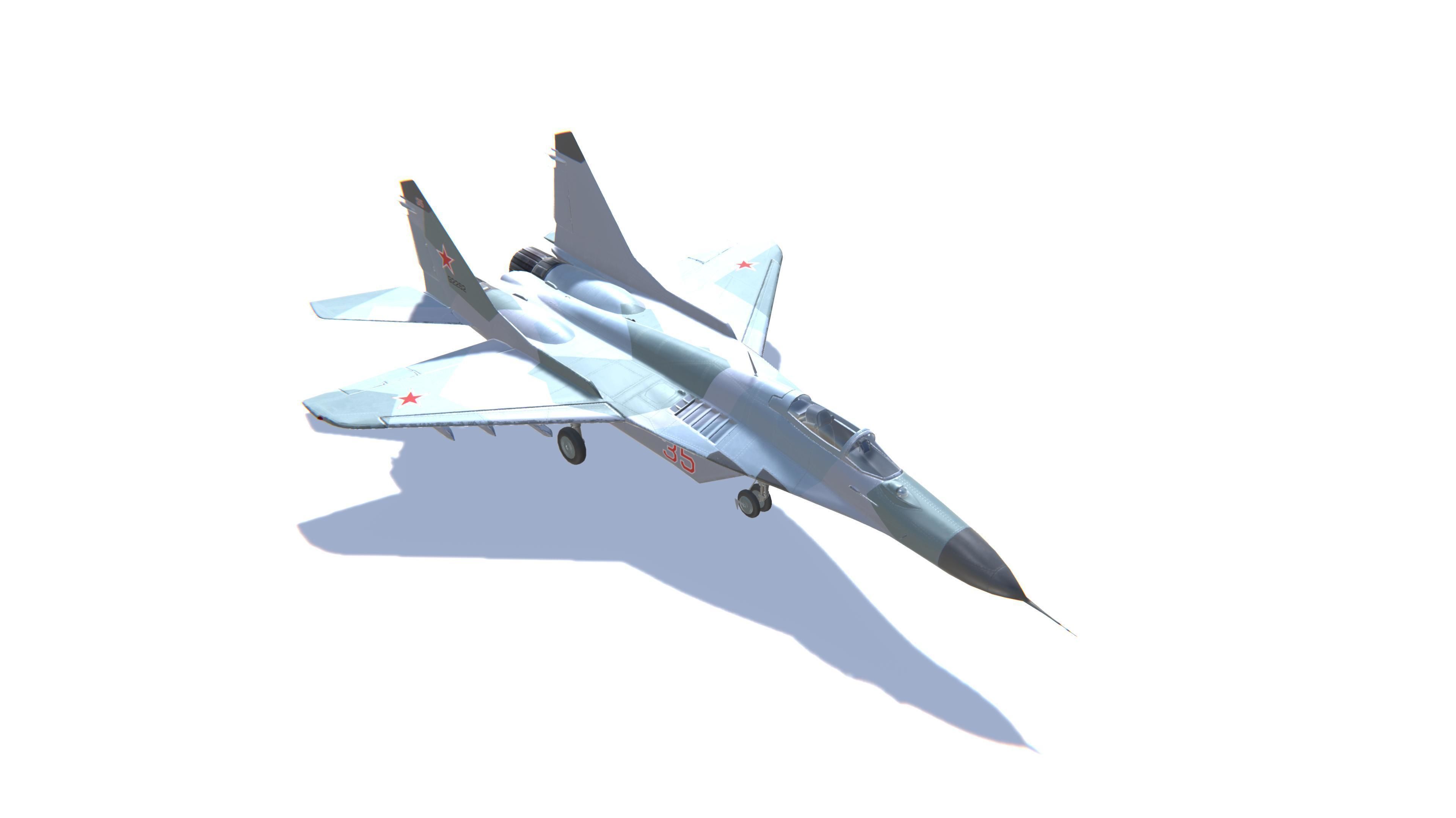 3D model MIG-29 Fulcrum Jet Fighter Aircraft VR / AR / low-poly | CGTrader