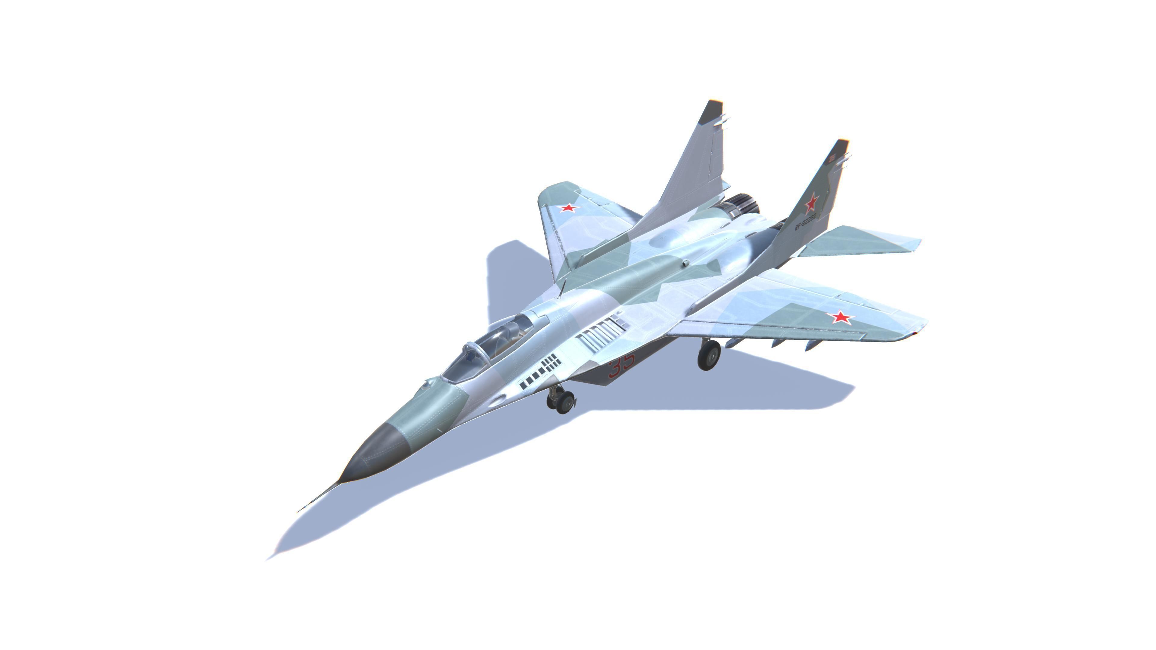 MIG-29 Fulcrum Jet Fighter Aircraft 3D asset | CGTrader