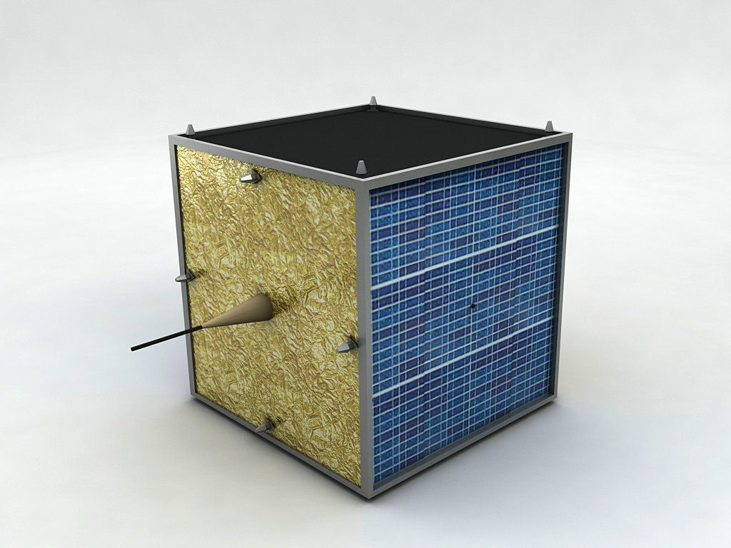 3D asset Cube Satellite | CGTrader