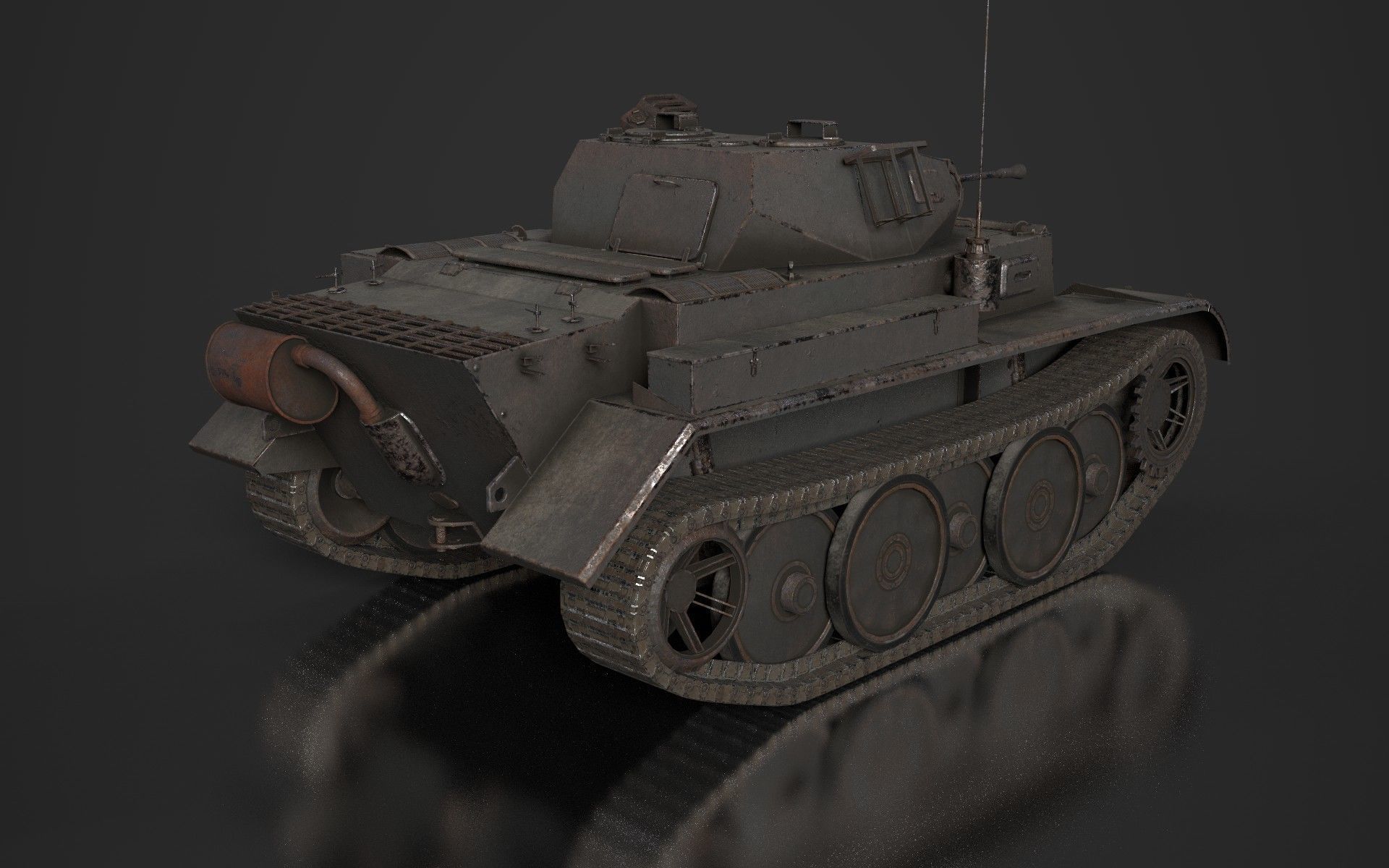 3D model Pz II Luchs - WW 2 German Tank - Game Ready - PBR - 3D model ...