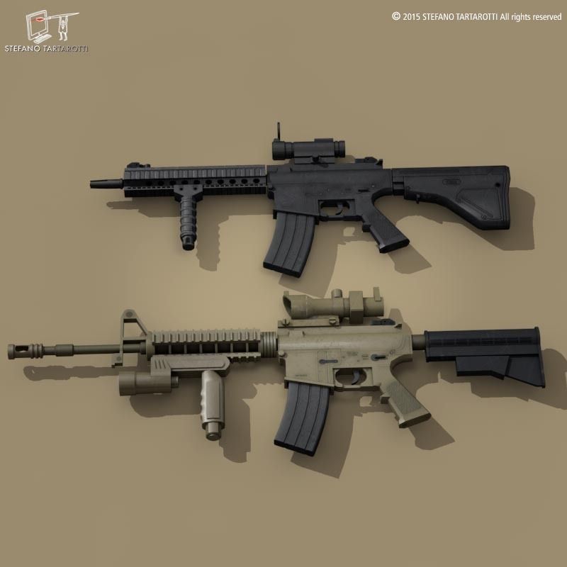 M4 rifle 3D model | CGTrader