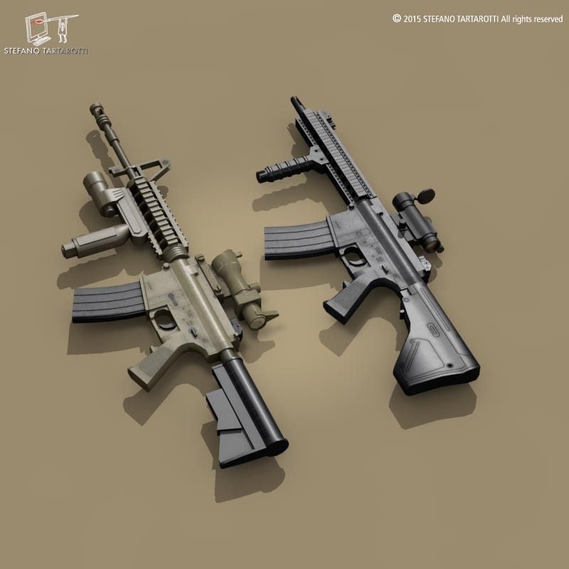 M4 rifle 3D model | CGTrader