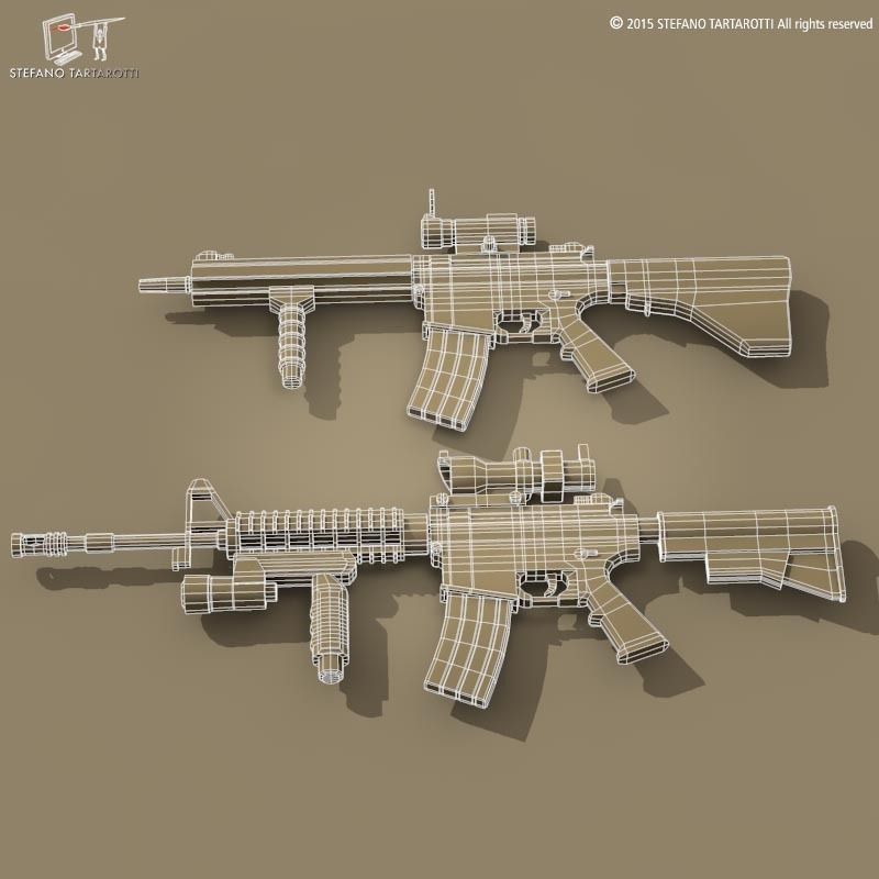 M4 rifle 3D model | CGTrader