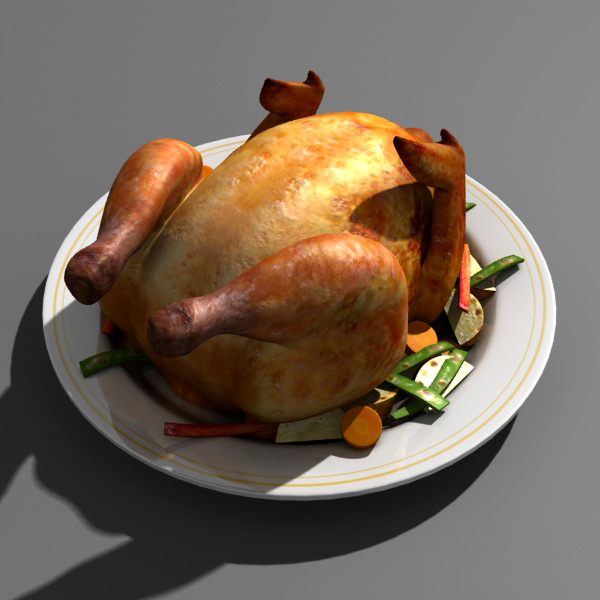 3D model Food Chicken VR / AR / low-poly MAX - CGTrader.com