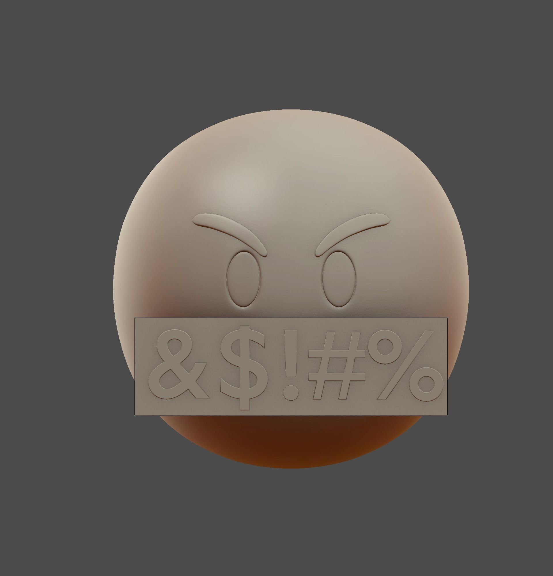 Emoji Rude Red 3D model | CGTrader