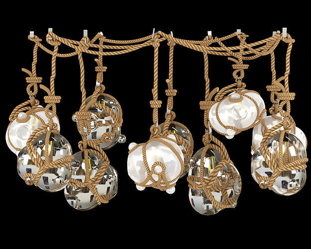 Knotty Bubbles Chandelier 3D model | CGTrader