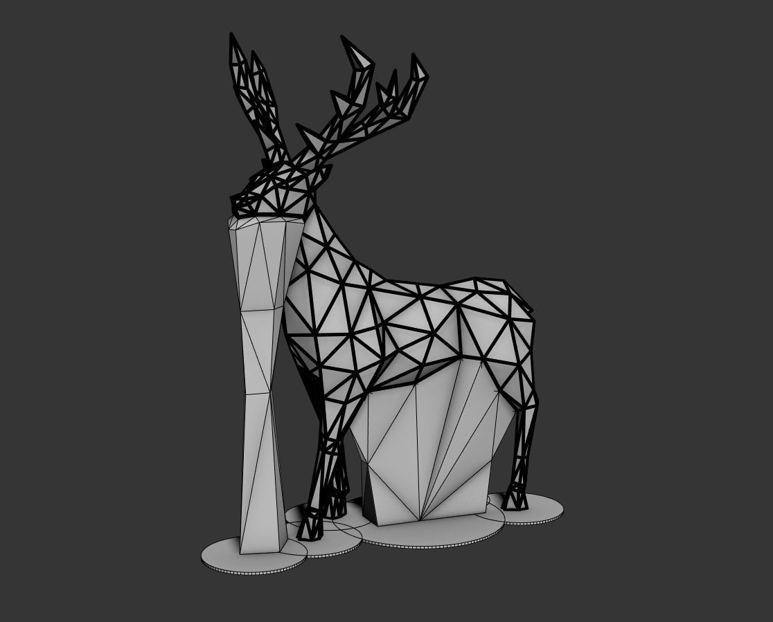 Deer Stag Low Poly 3d Print 3D model 3D printable | CGTrader