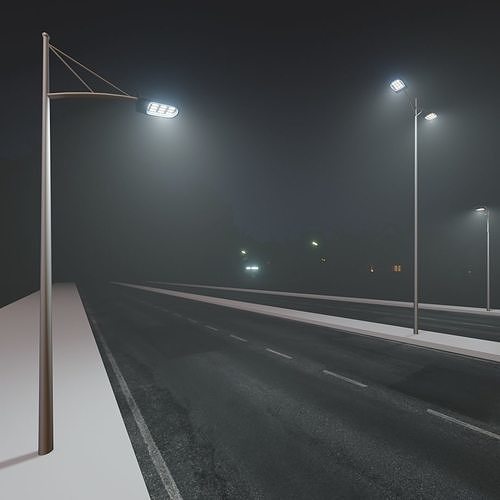 3D model Street Light Poles VR / AR / low-poly | CGTrader