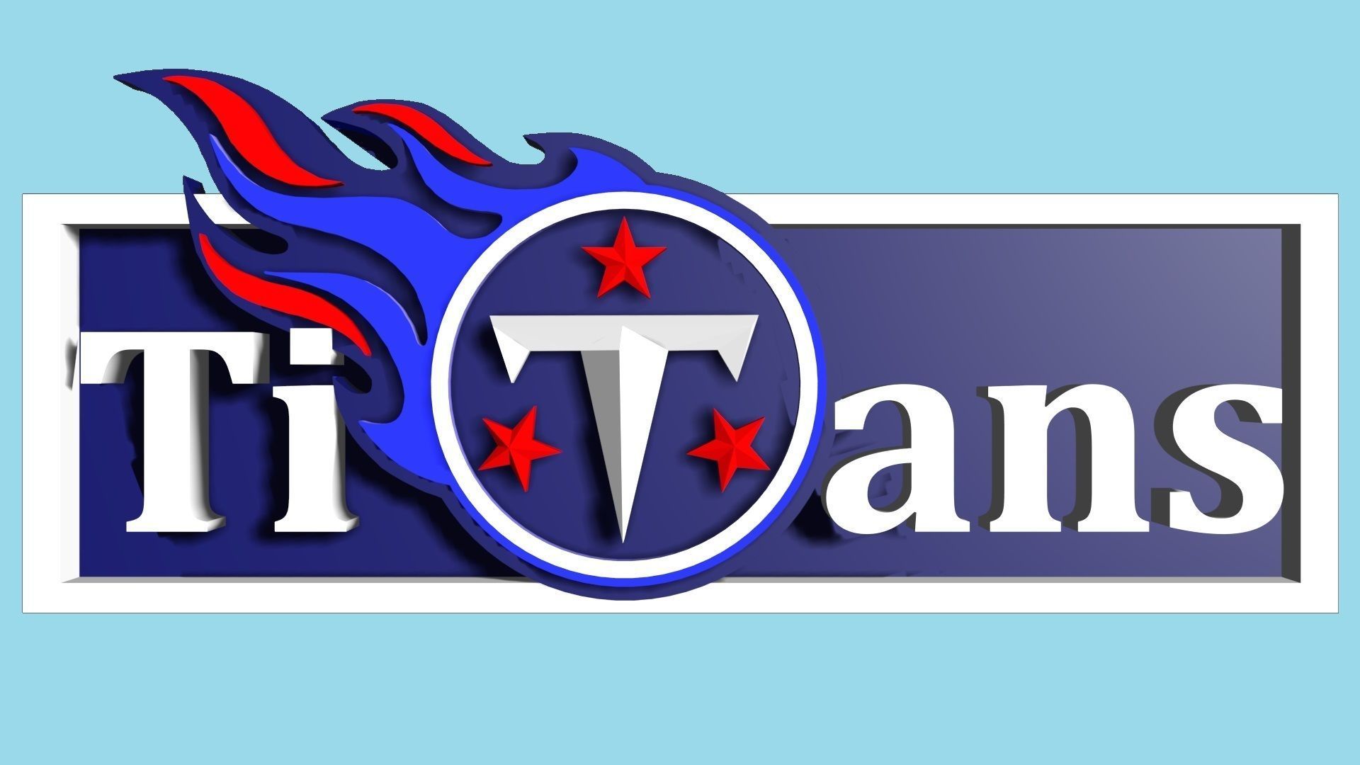 Titans-NFL-logo tennessee titans logo 3D model | CGTrader