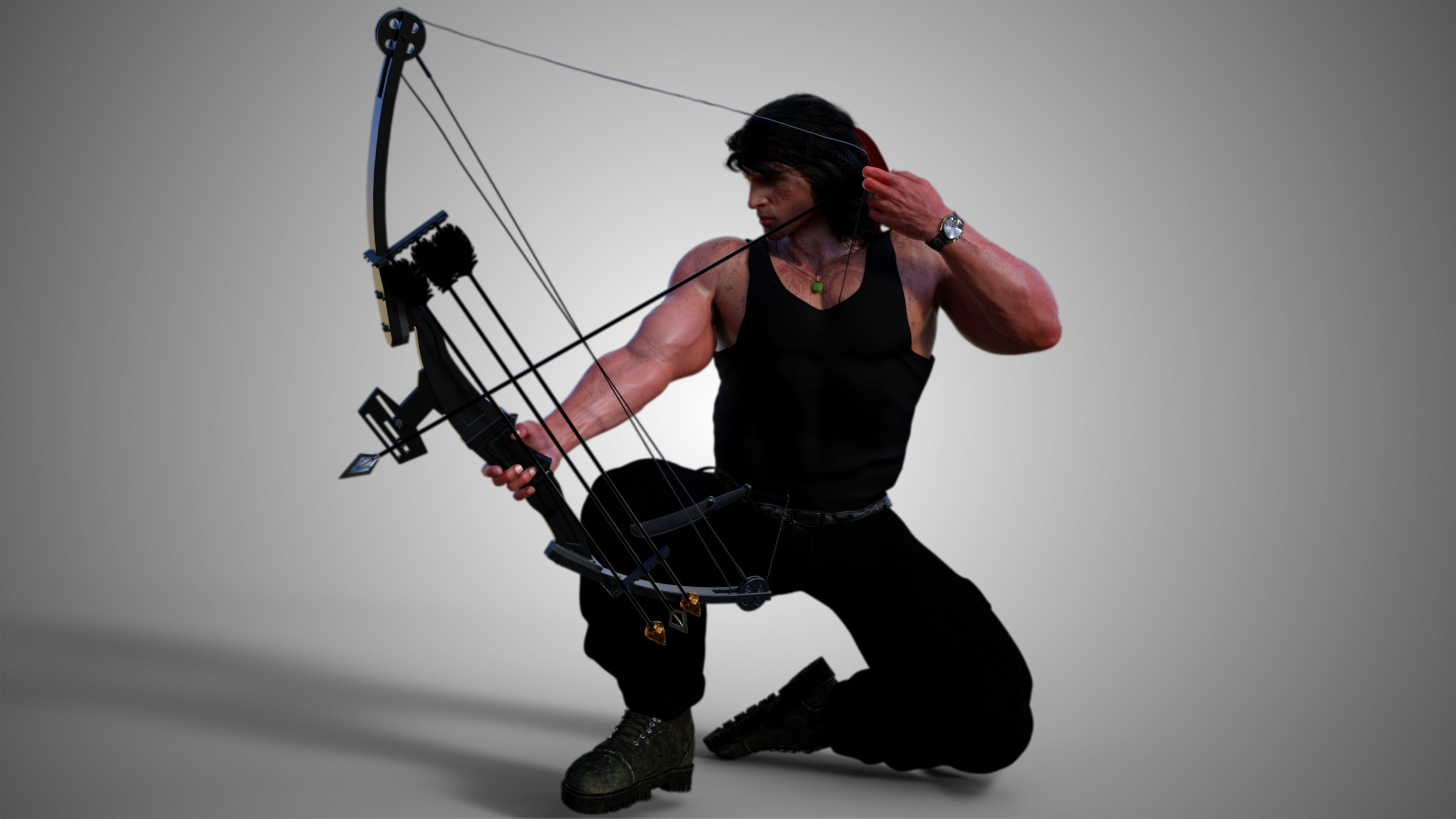 John Rambo - Sylvester Stallone 3D model animated rigged | CGTrader