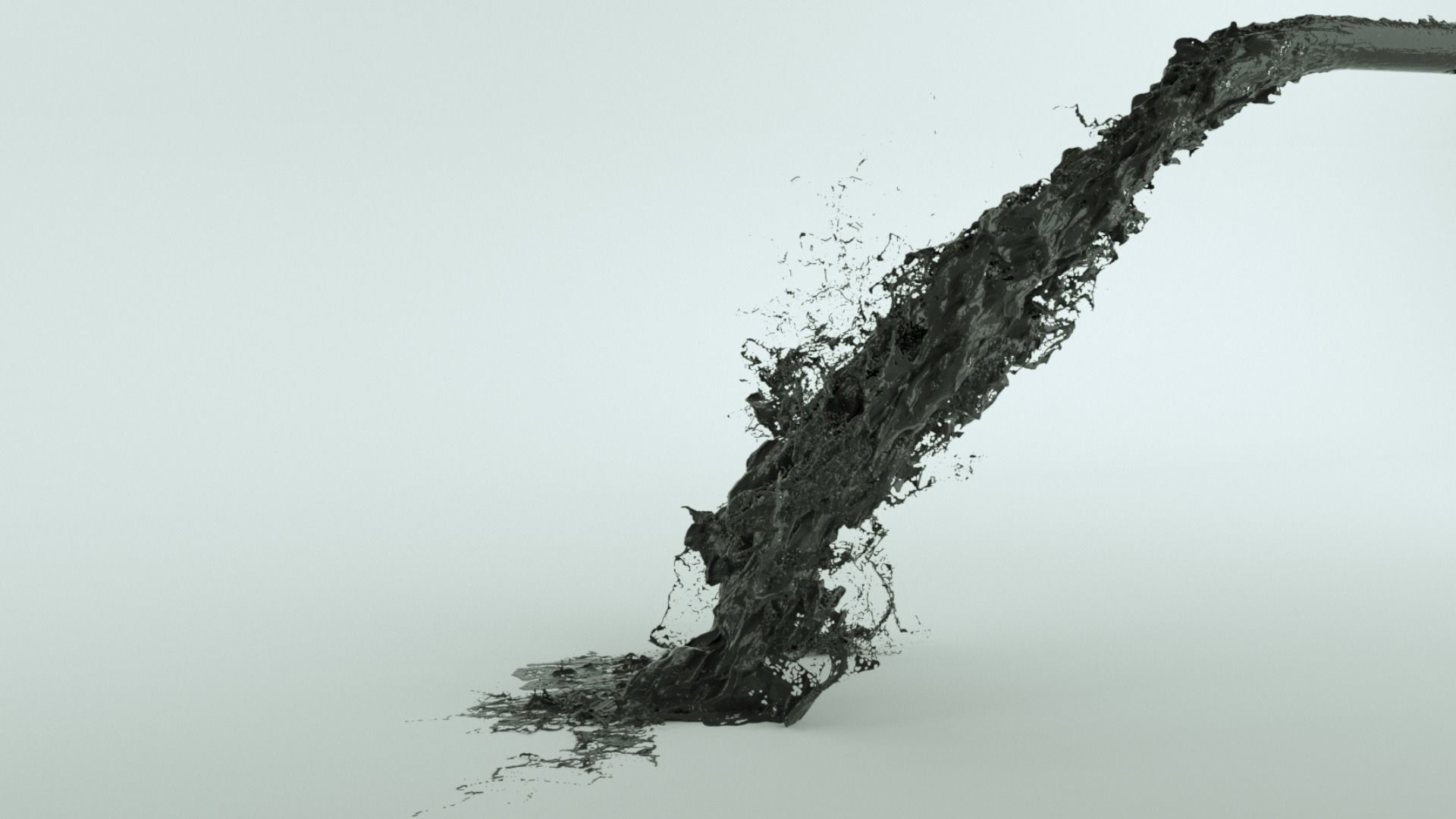 Black Fluid Abstract 3D model animated | CGTrader