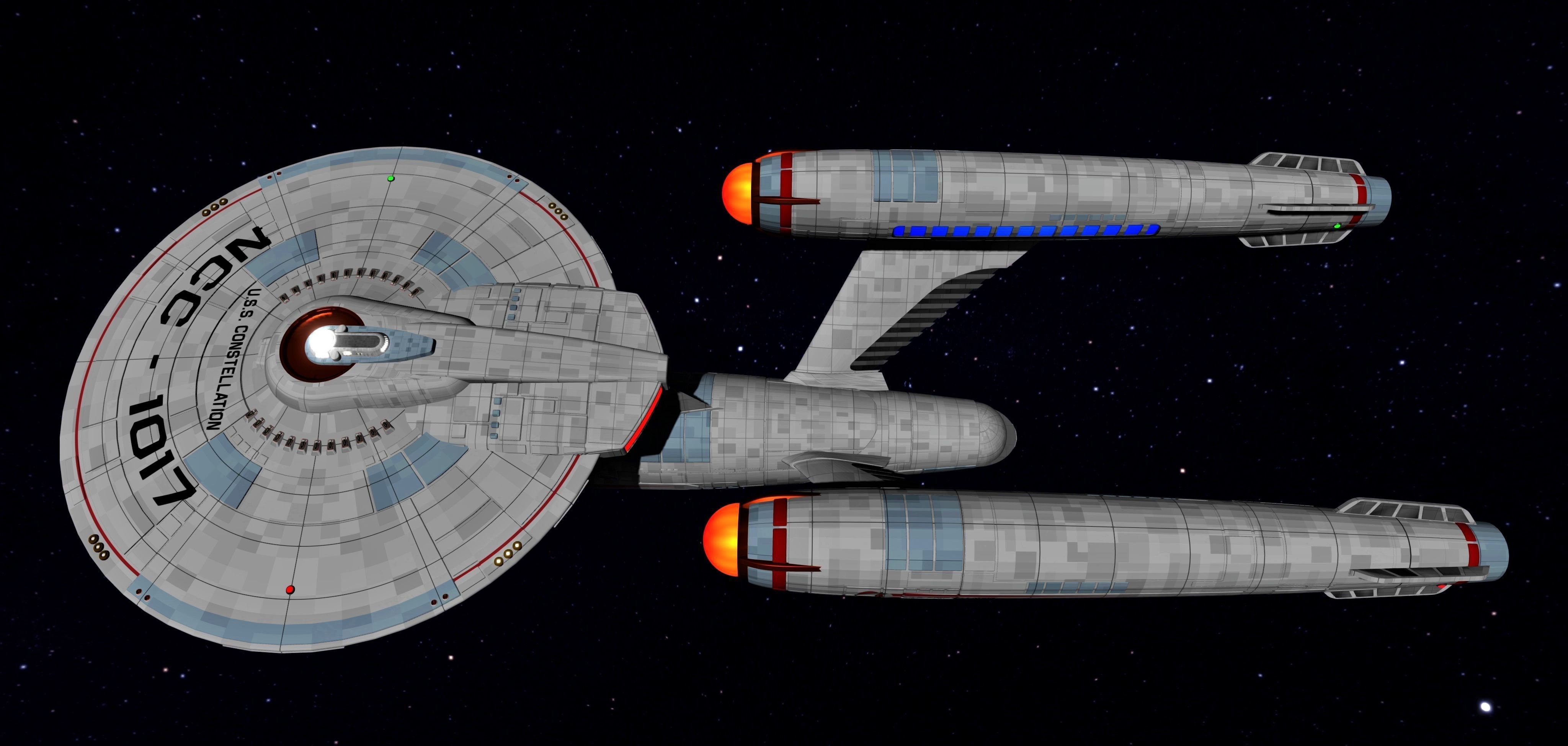 3D model STAR TREK - USS CONSTELLATION NCC-1017 VR / AR / low-poly ...