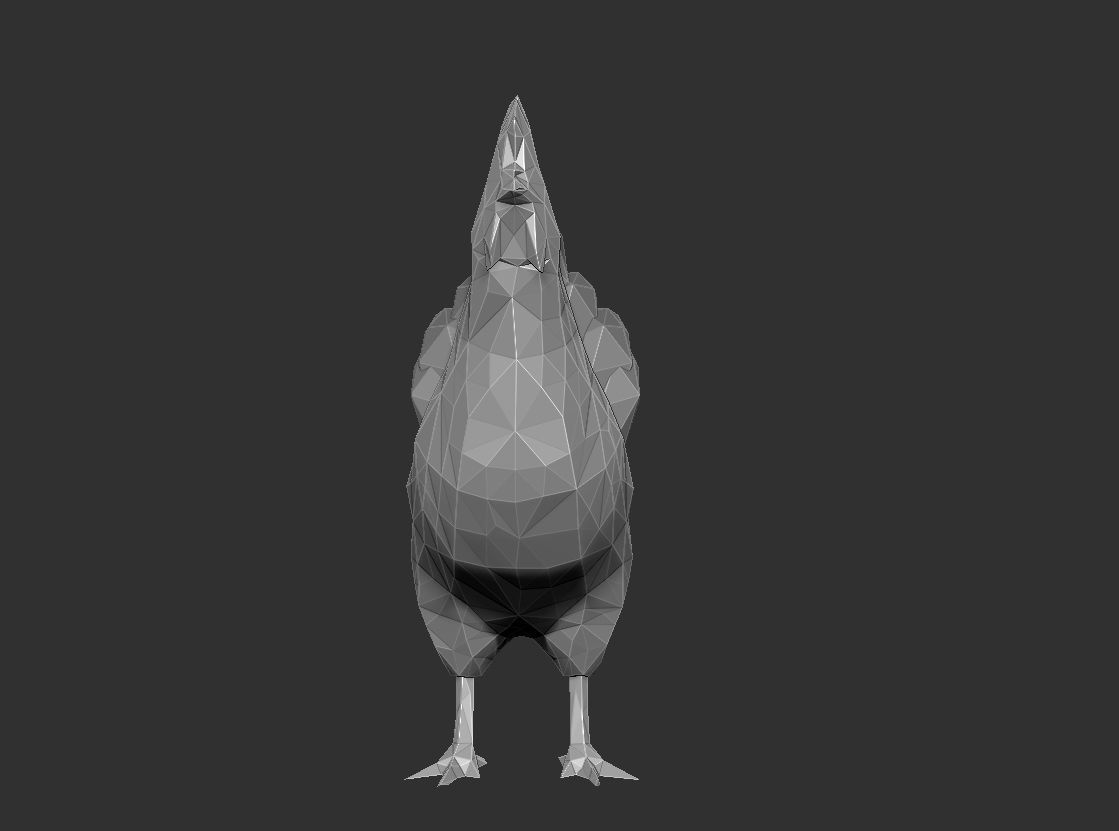 Chicken Rooster low Polygon 3D model 3D printable | CGTrader