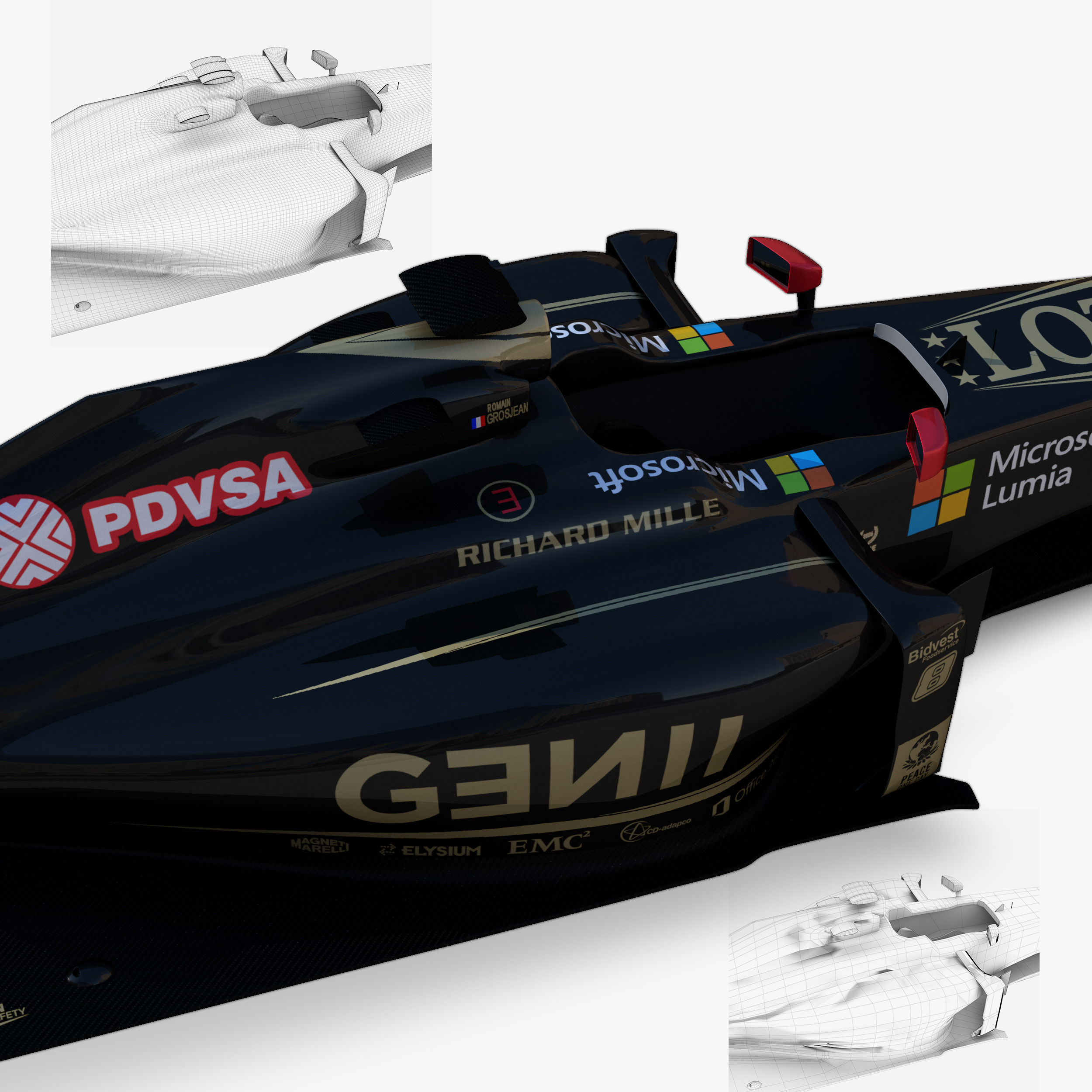 3D model Lotus E23 Monocoque VR / AR / low-poly | CGTrader