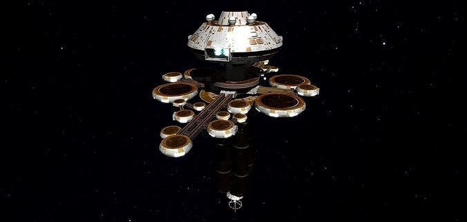 3D model STAR TREK - OFFICE SPACE STATION VR / AR / low-poly | CGTrader