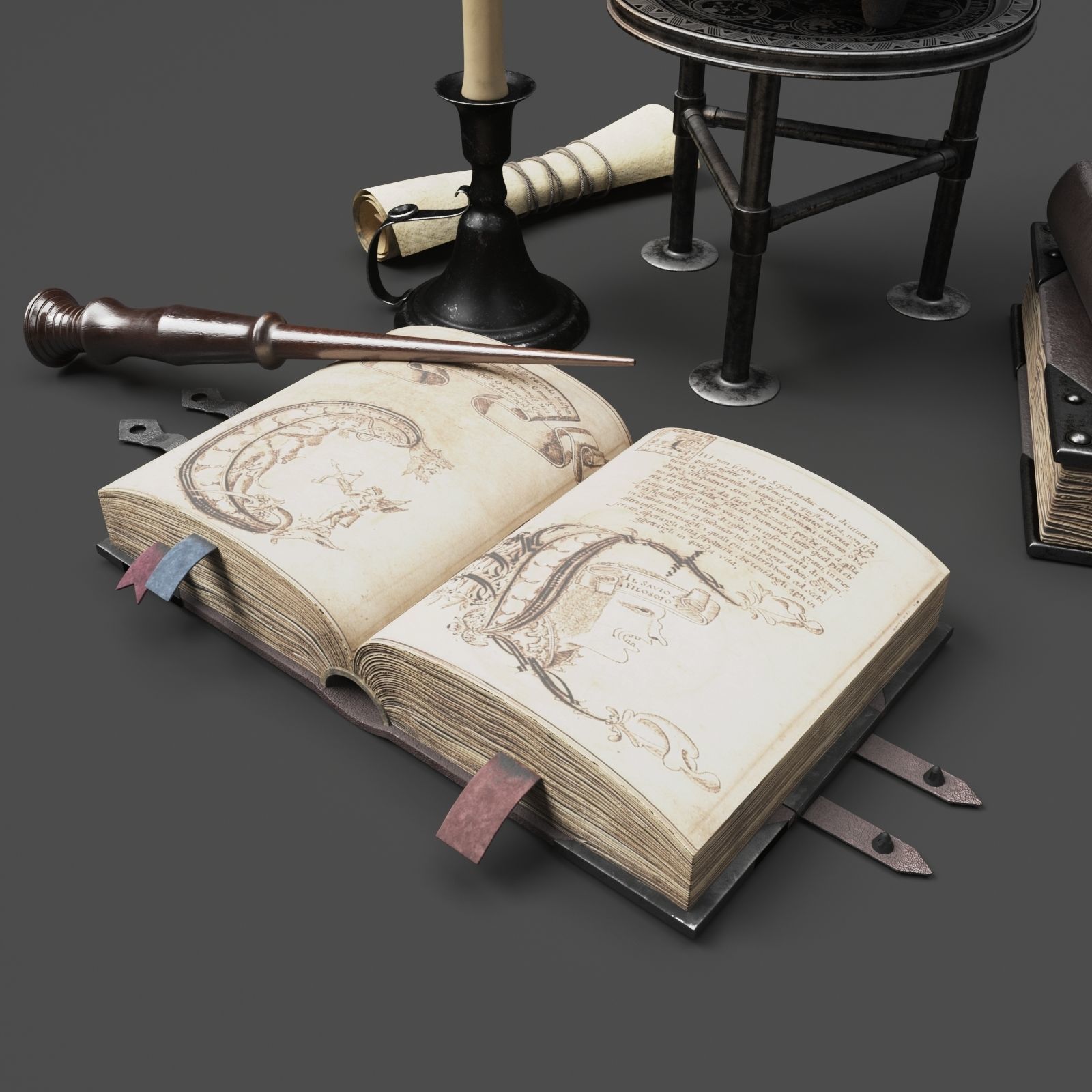 Wizard Items 3D model | CGTrader