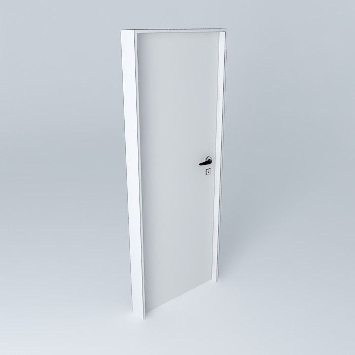 Simple white door free 3D model | CGTrader