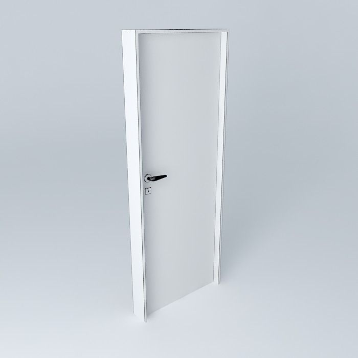Simple white door free 3D model | CGTrader