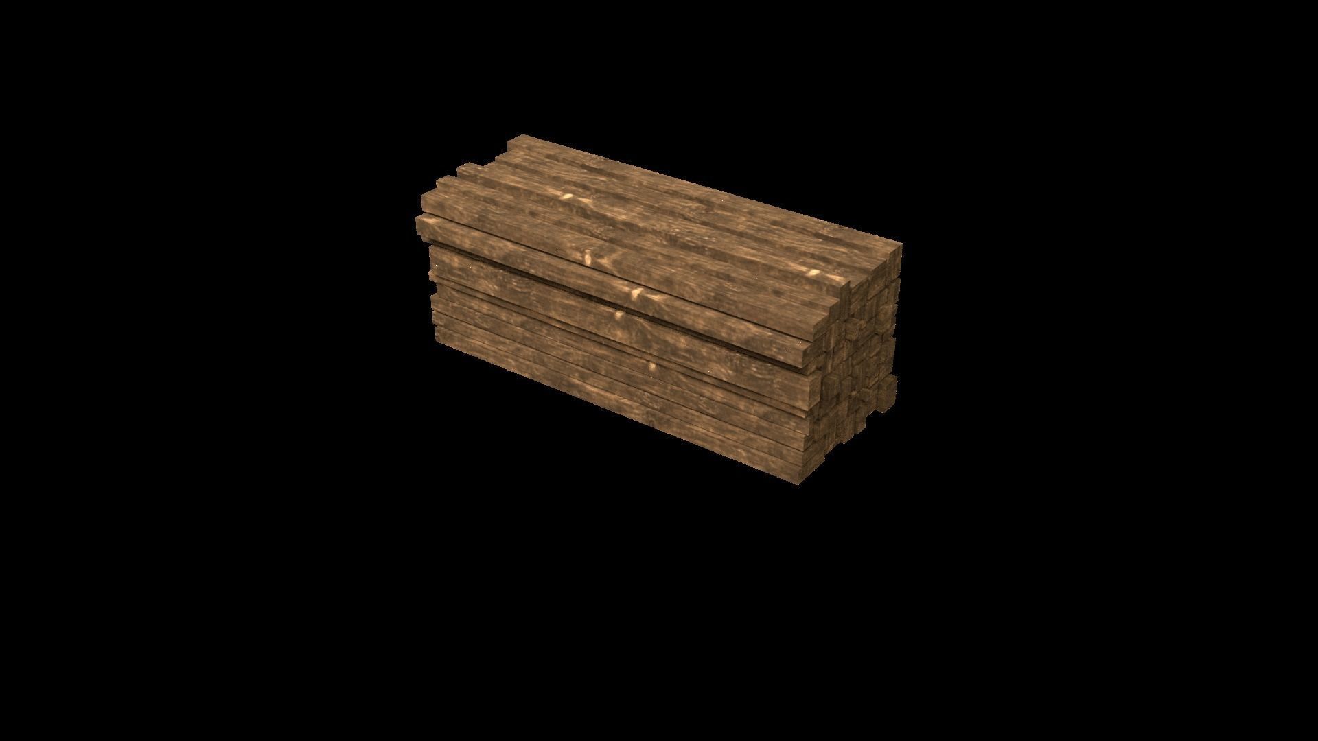 3D model Wood stack VR / AR / low-poly | CGTrader