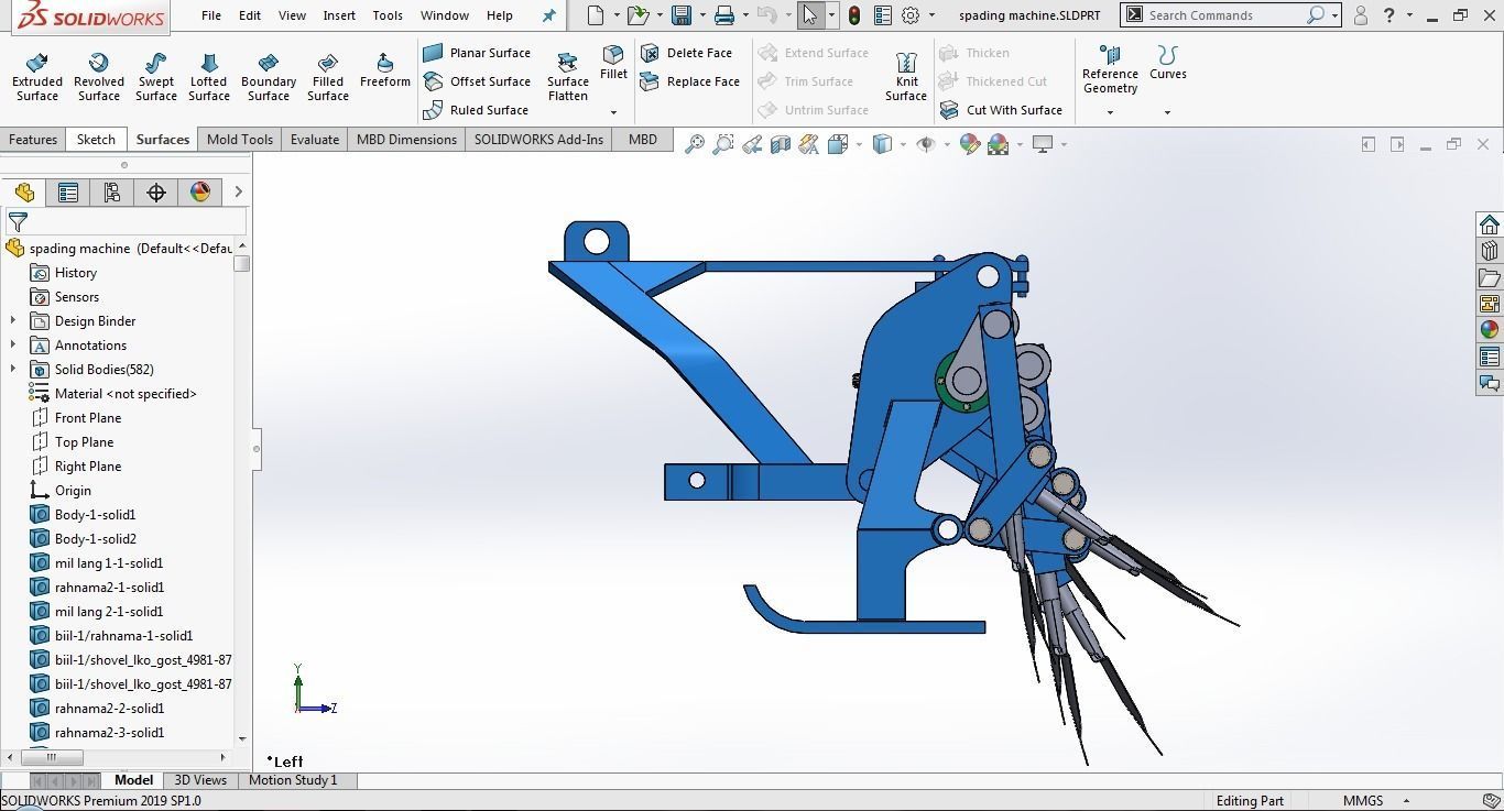 spading machine - 3d model 3D model | CGTrader