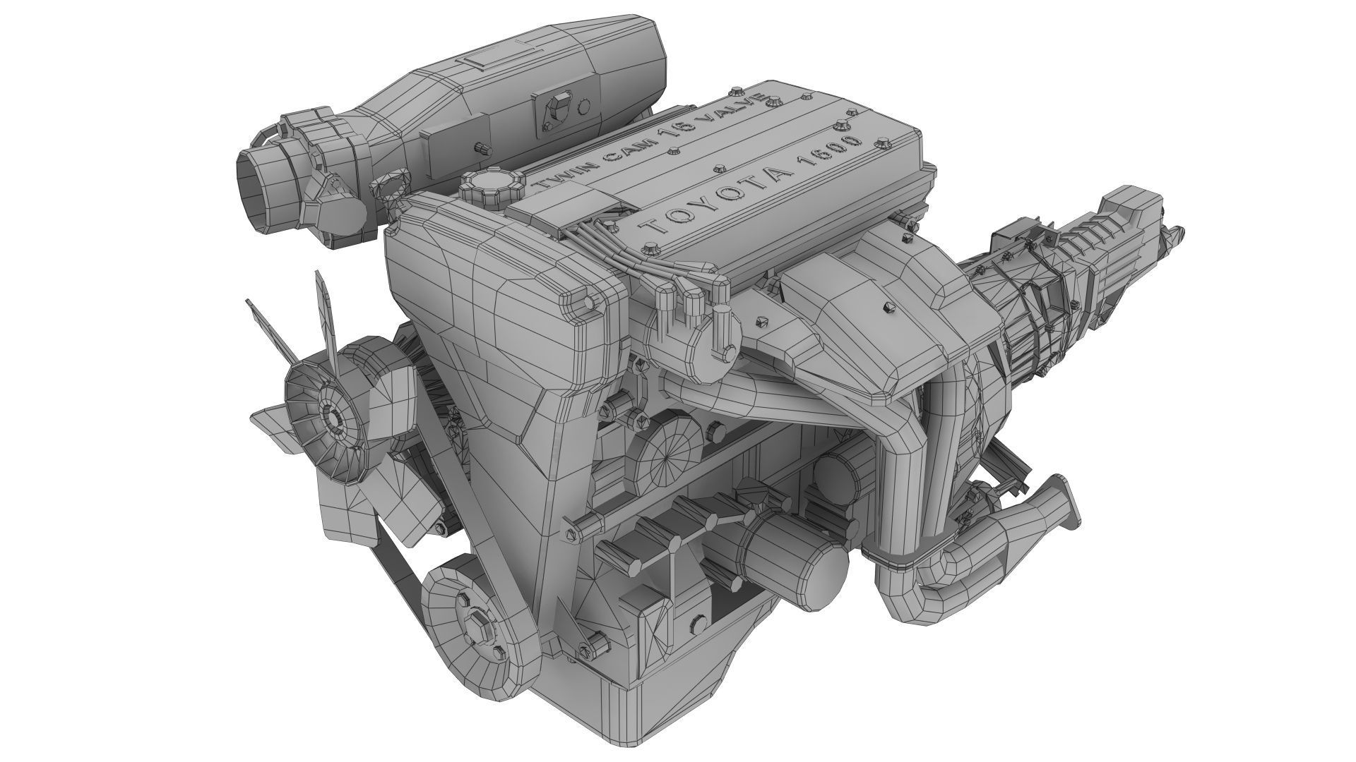 3D model Toyota 4AGE Redtop engine VR / AR / low-poly | CGTrader