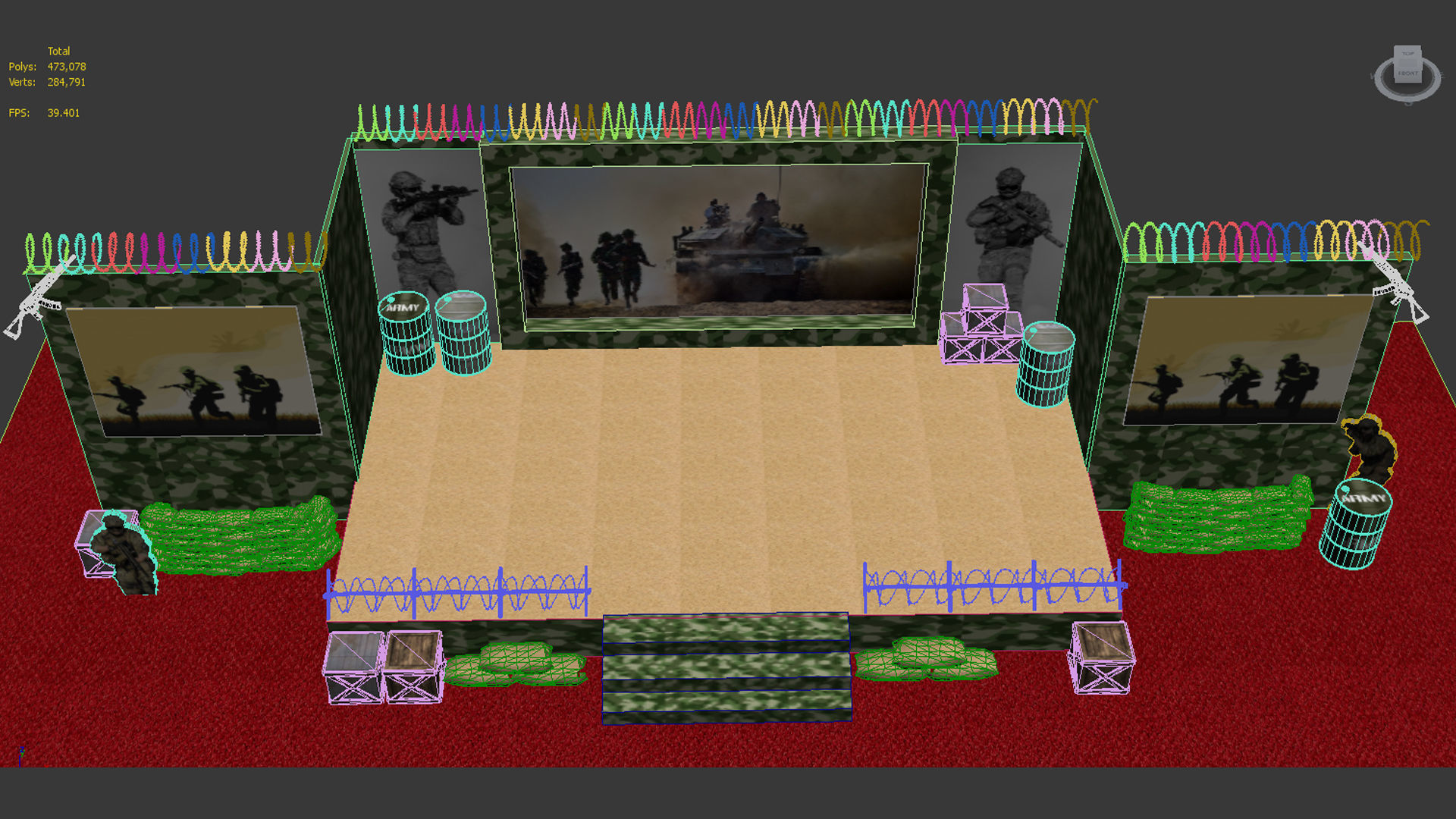 Army stage event 3D model | CGTrader