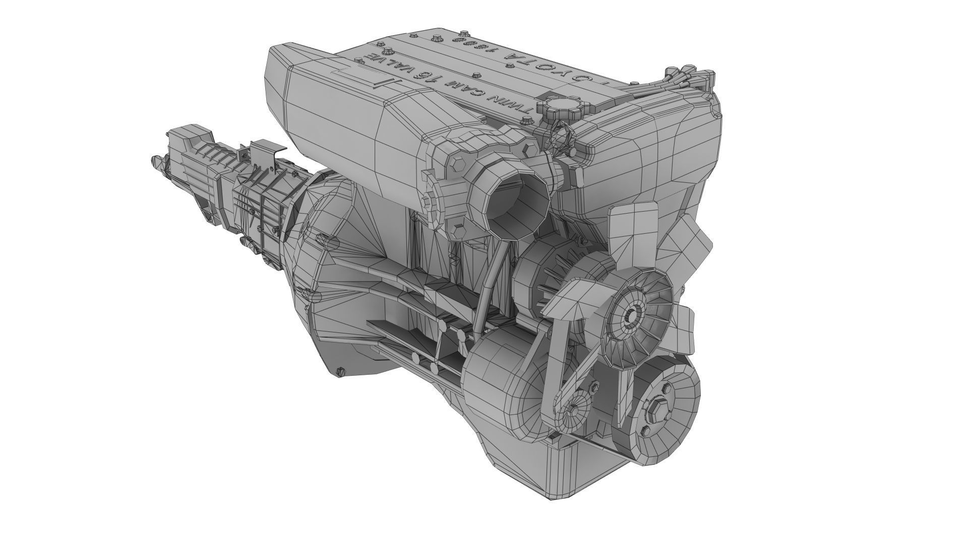 3D model Toyota 4AGE Bluetop engine VR / AR / low-poly | CGTrader
