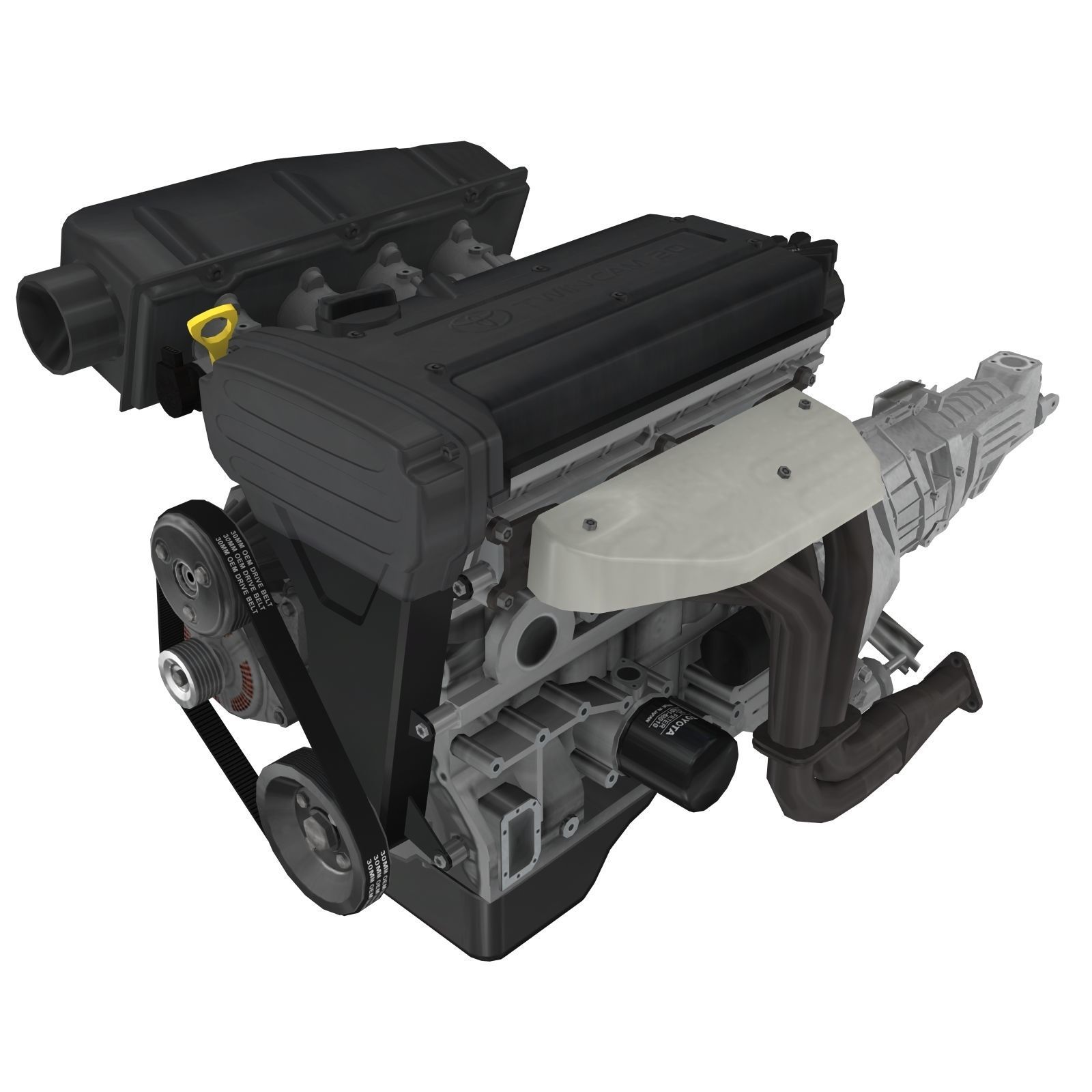 3D model Toyota 4AGE Blacktop 20v engine VR / AR / low-poly | CGTrader
