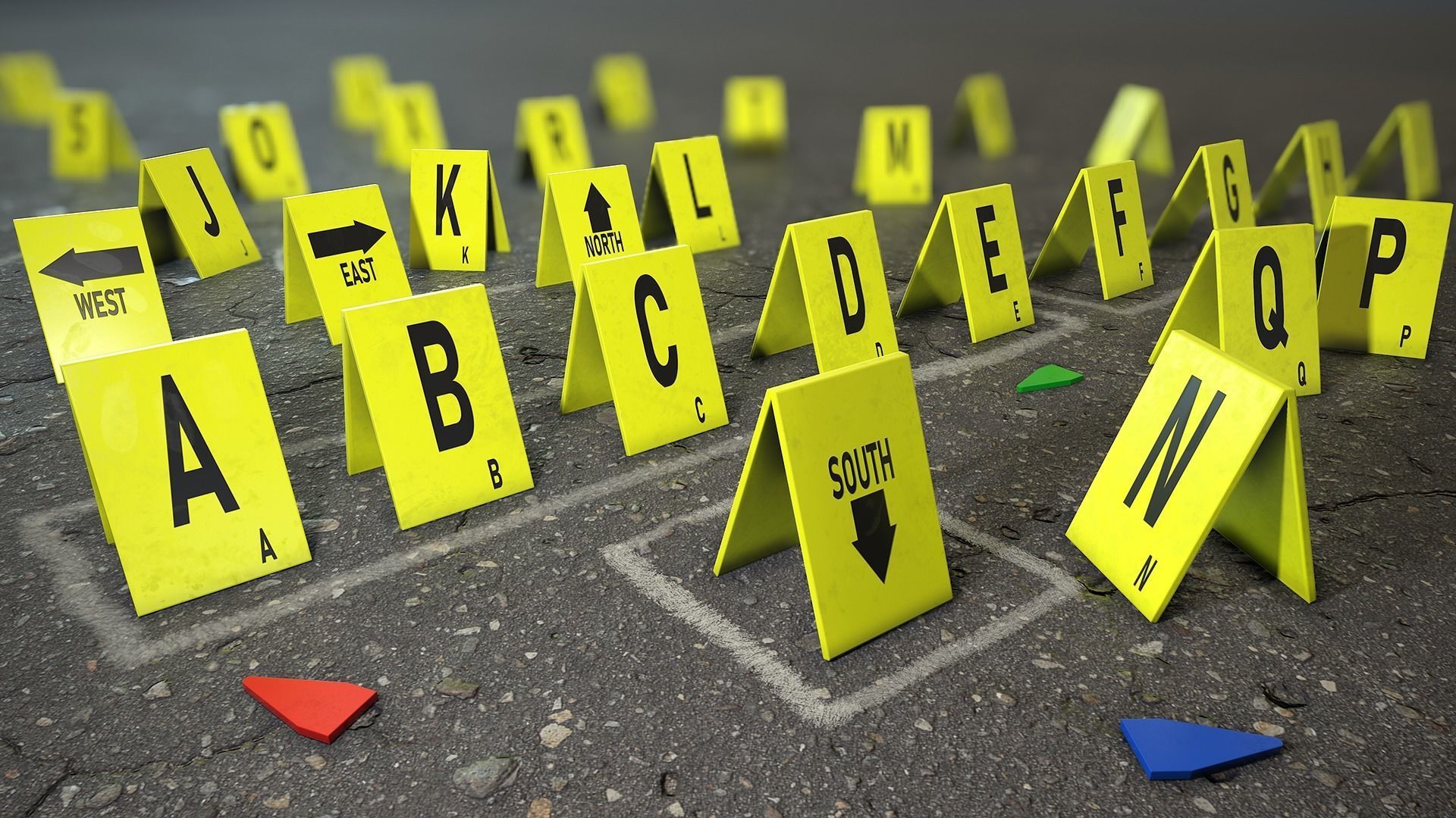 3D model Crime Scenes - Signs and Marks VR / AR / low-poly | CGTrader