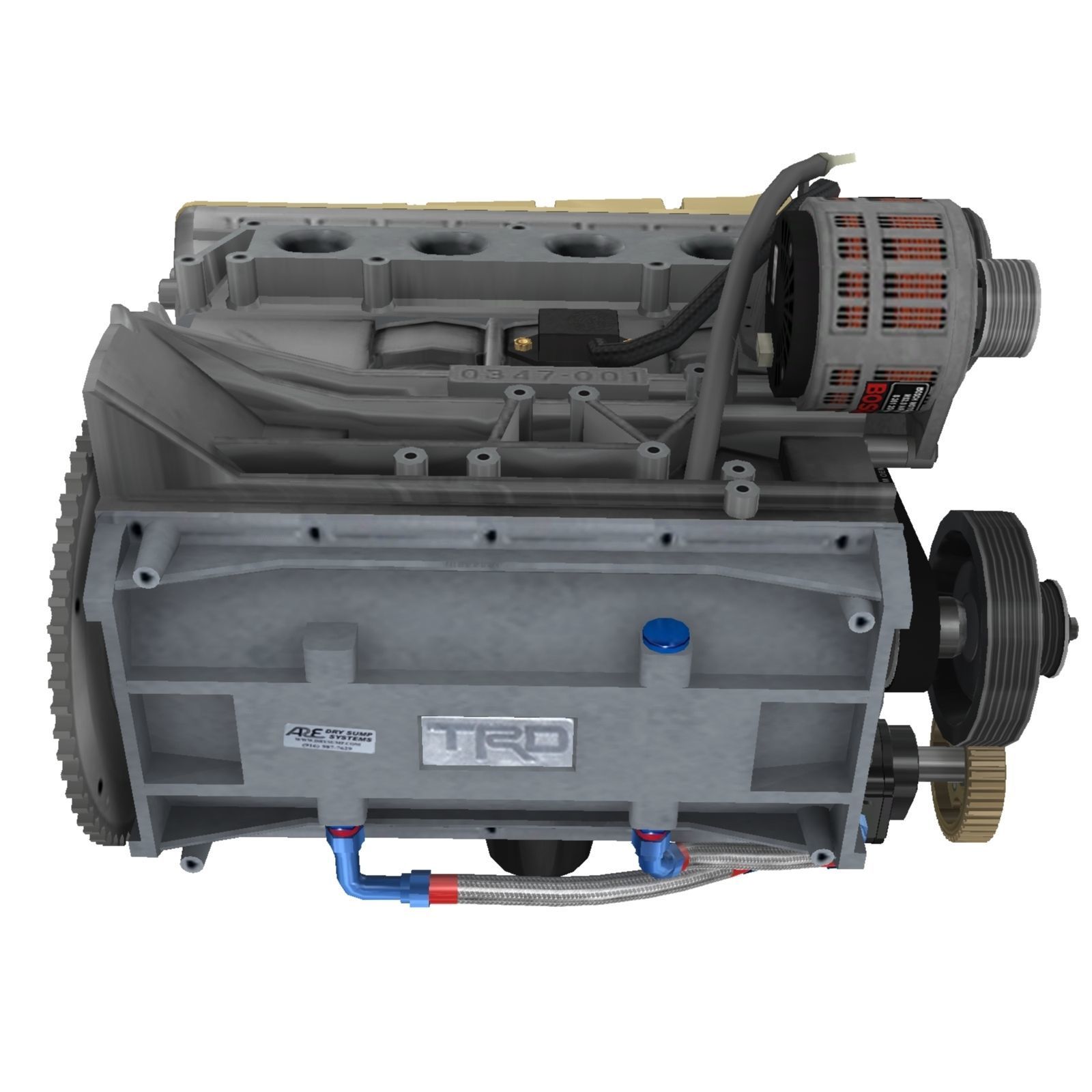 3D model Toyota TRD 4AGE Formula Atlantic engine VR / AR / low-poly ...