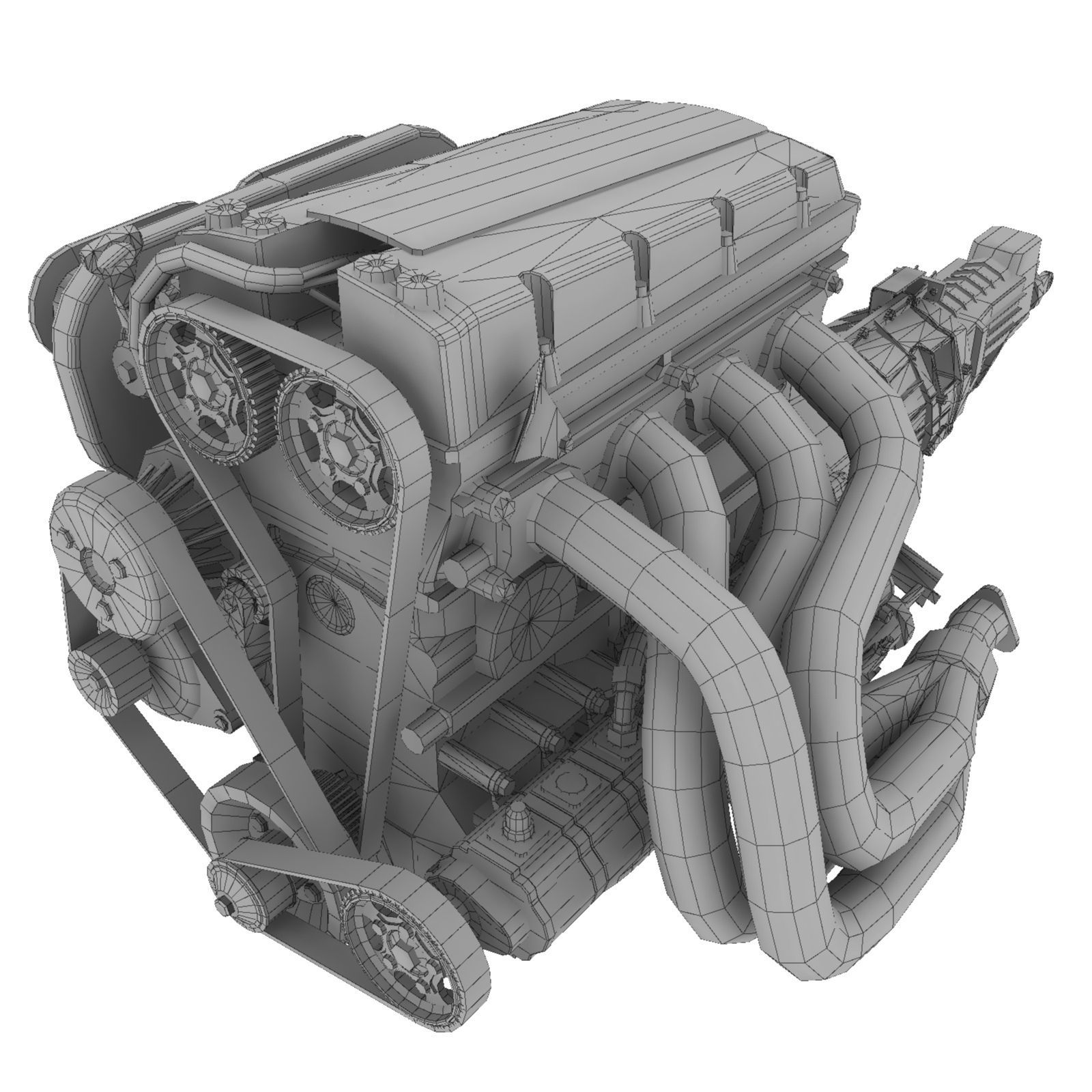 3D model Toyota TRD 4AGE Formula Atlantic engine VR / AR / low-poly ...