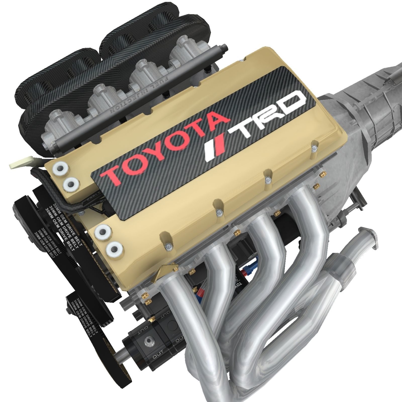 3D model Toyota TRD 4AGE Formula Atlantic engine VR / AR / low-poly ...