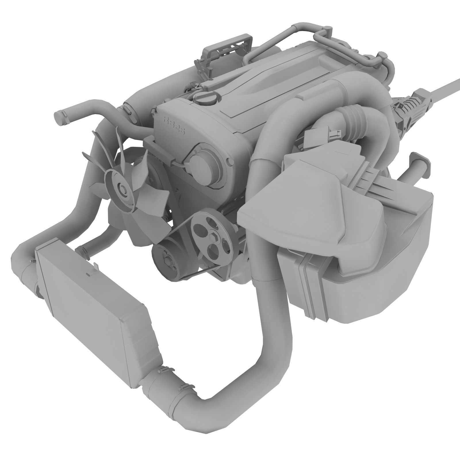 3D model Nissan RB26DETT R34 GTR engine VR / AR / low-poly | CGTrader