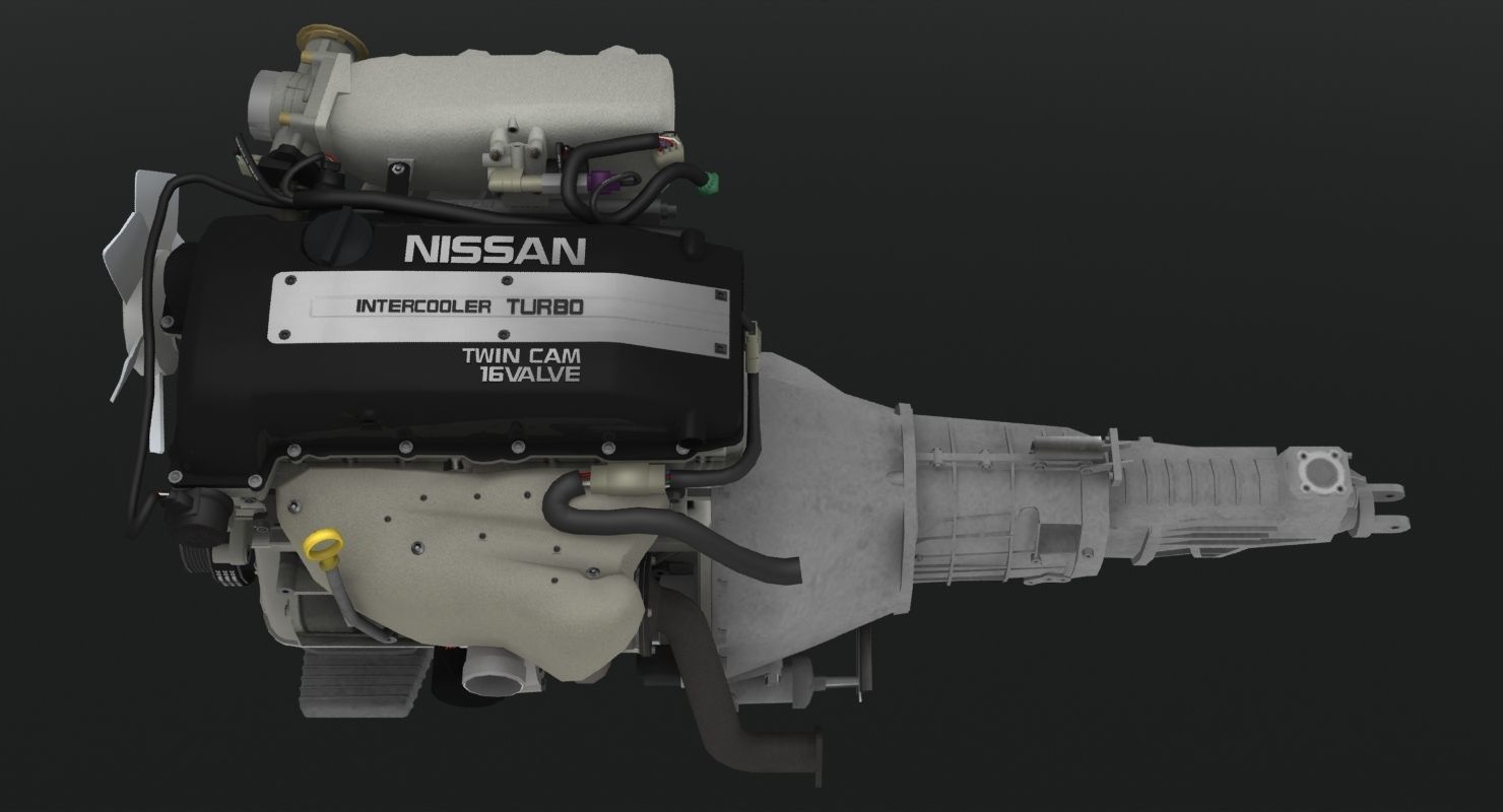 3D model Nissan SR20DET Notch Top engine VR / AR / low-poly | CGTrader