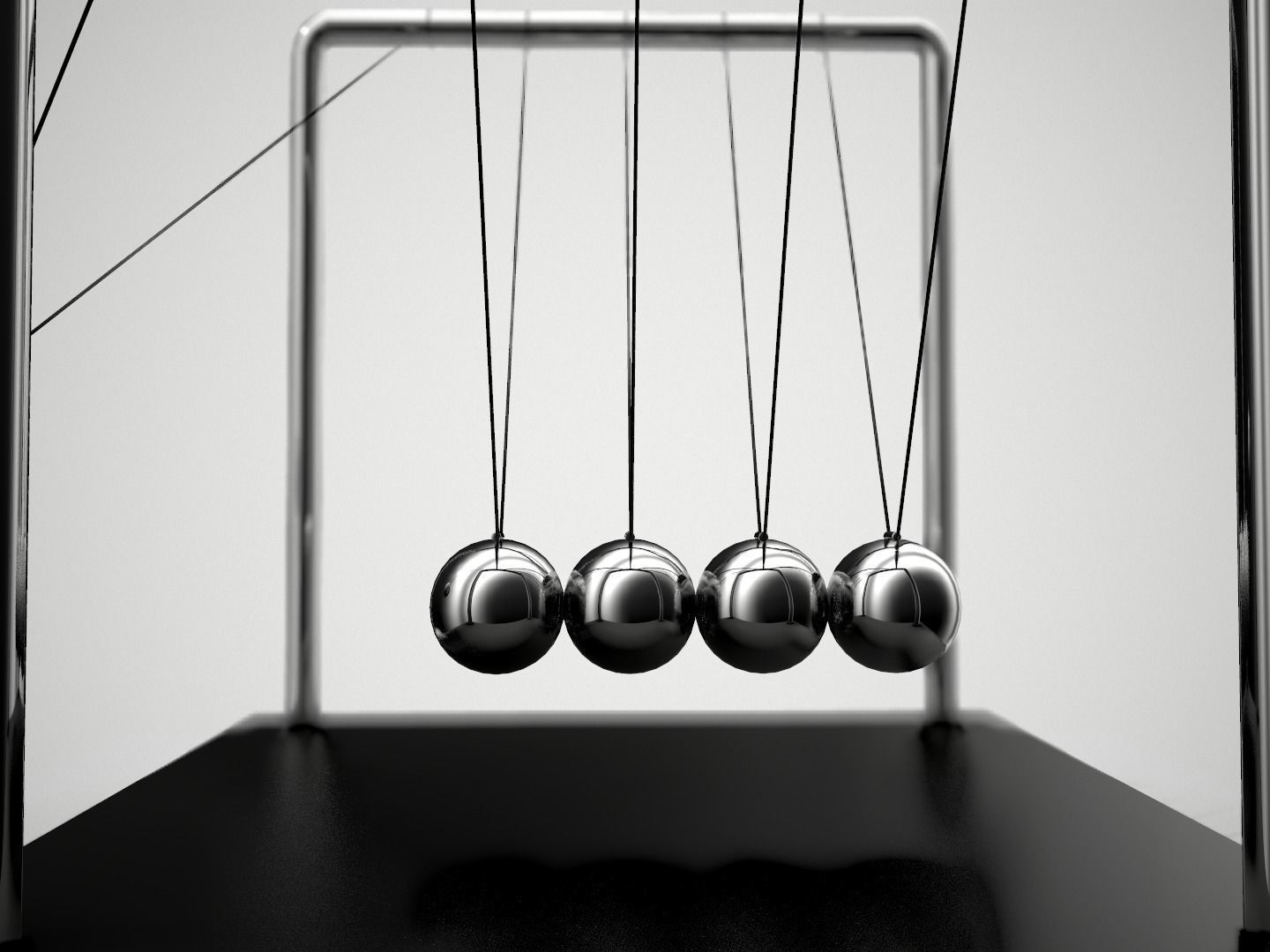 3D model Animated Newtons Cradle Science Toy VR / AR / low-poly | CGTrader