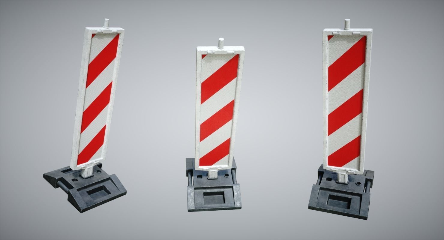 3D model Traffic Safety Devices Pack VR / AR / low-poly | CGTrader