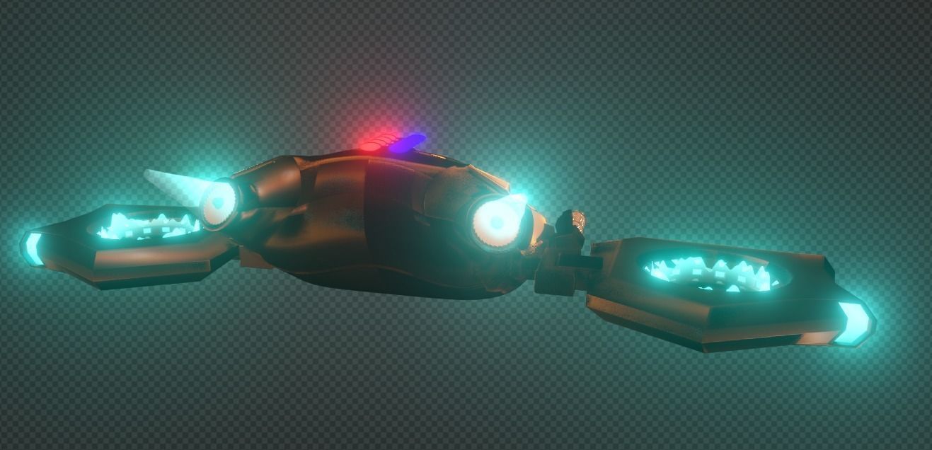 Spaceship Police Car 3D model animated rigged | CGTrader