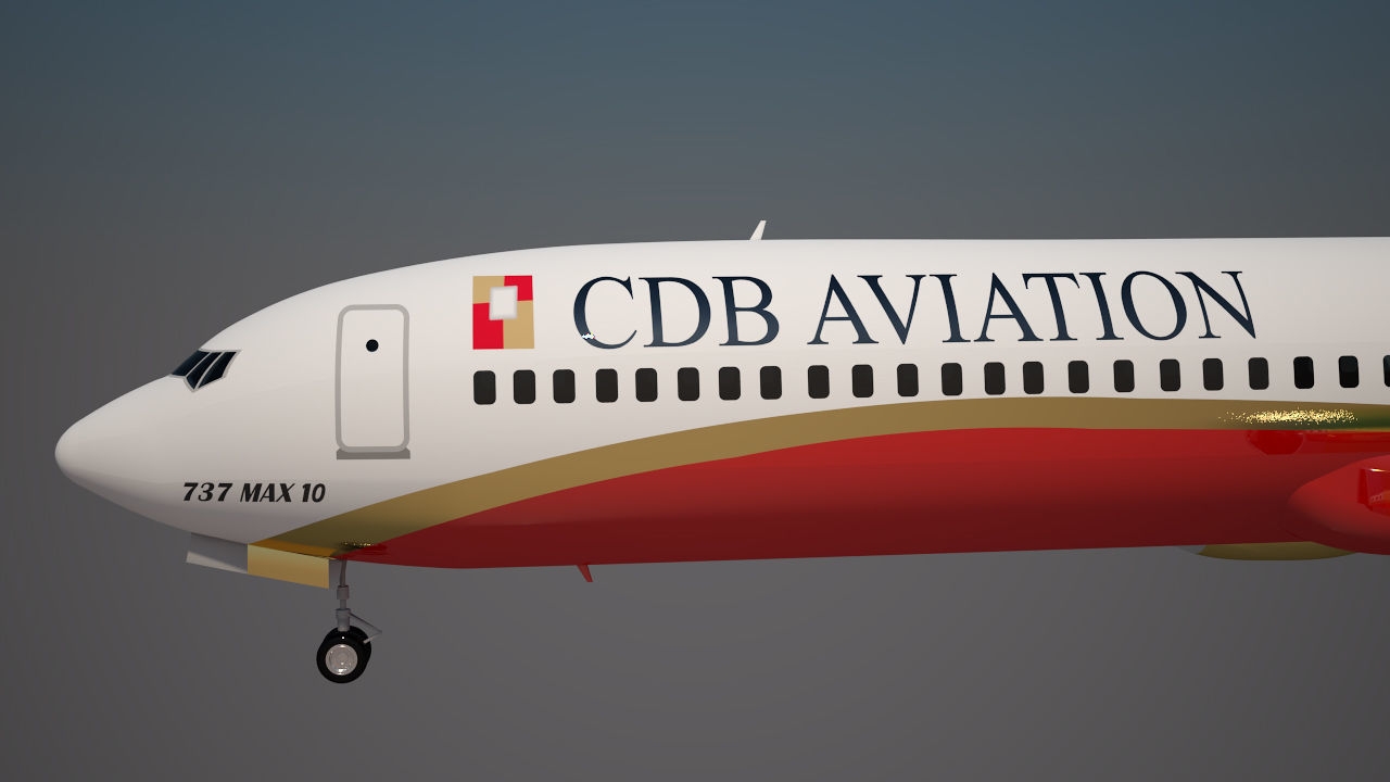 CDB Aviation Boeing 737 max 10 3D model | CGTrader