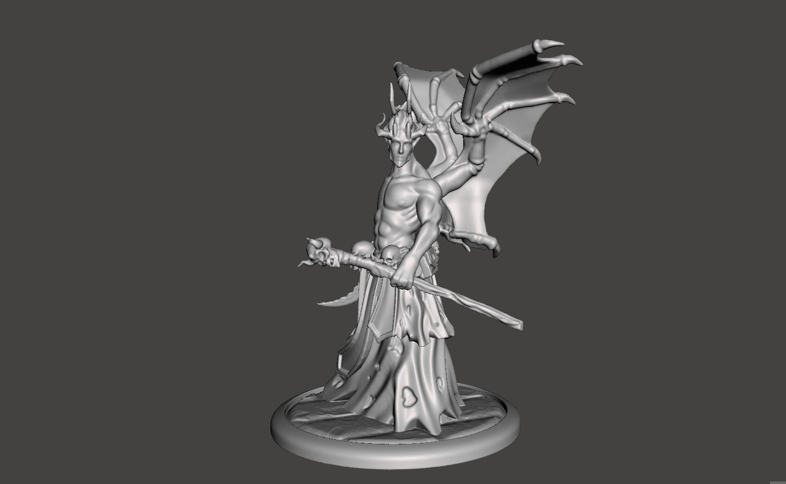 Demon mage Sorcerer print 3d 3D model | CGTrader