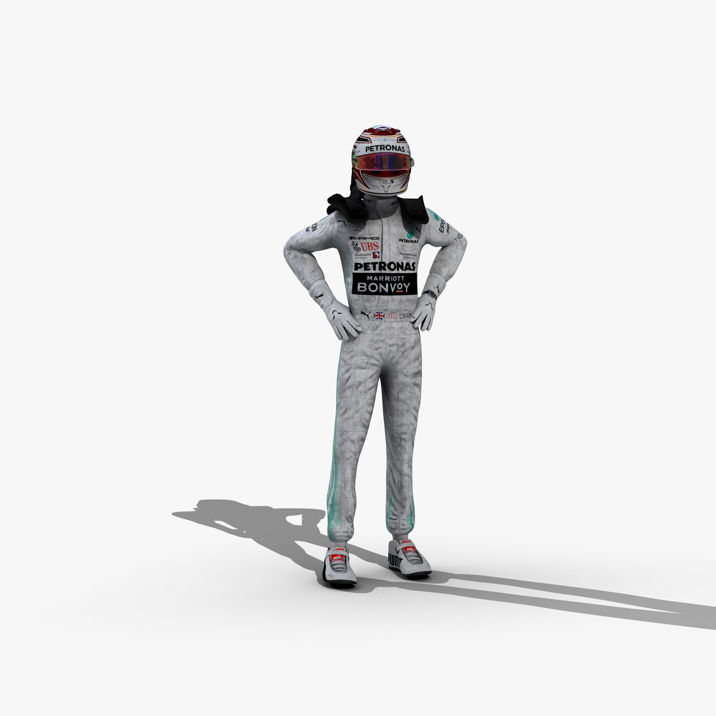 3D model Lewis Hamilton 2019 VR / AR / low-poly rigged | CGTrader